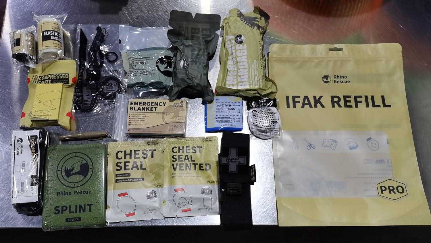 RHINO RESCUE Tactical Trauma Pack - IFAK Refill (17PC-B) | Stop the ...