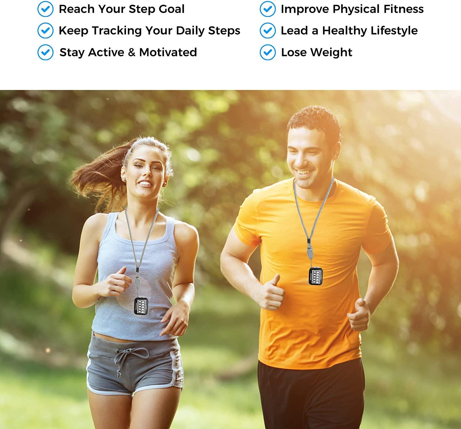 3D Pedometer for Walking - Large Digital Display Step Tracker with ...