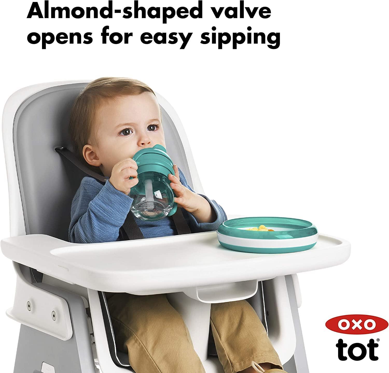 OXO Tot 6oz Transitions Straw Cup with Handles - Teal | BPA-Free | Buy Now with Express ...