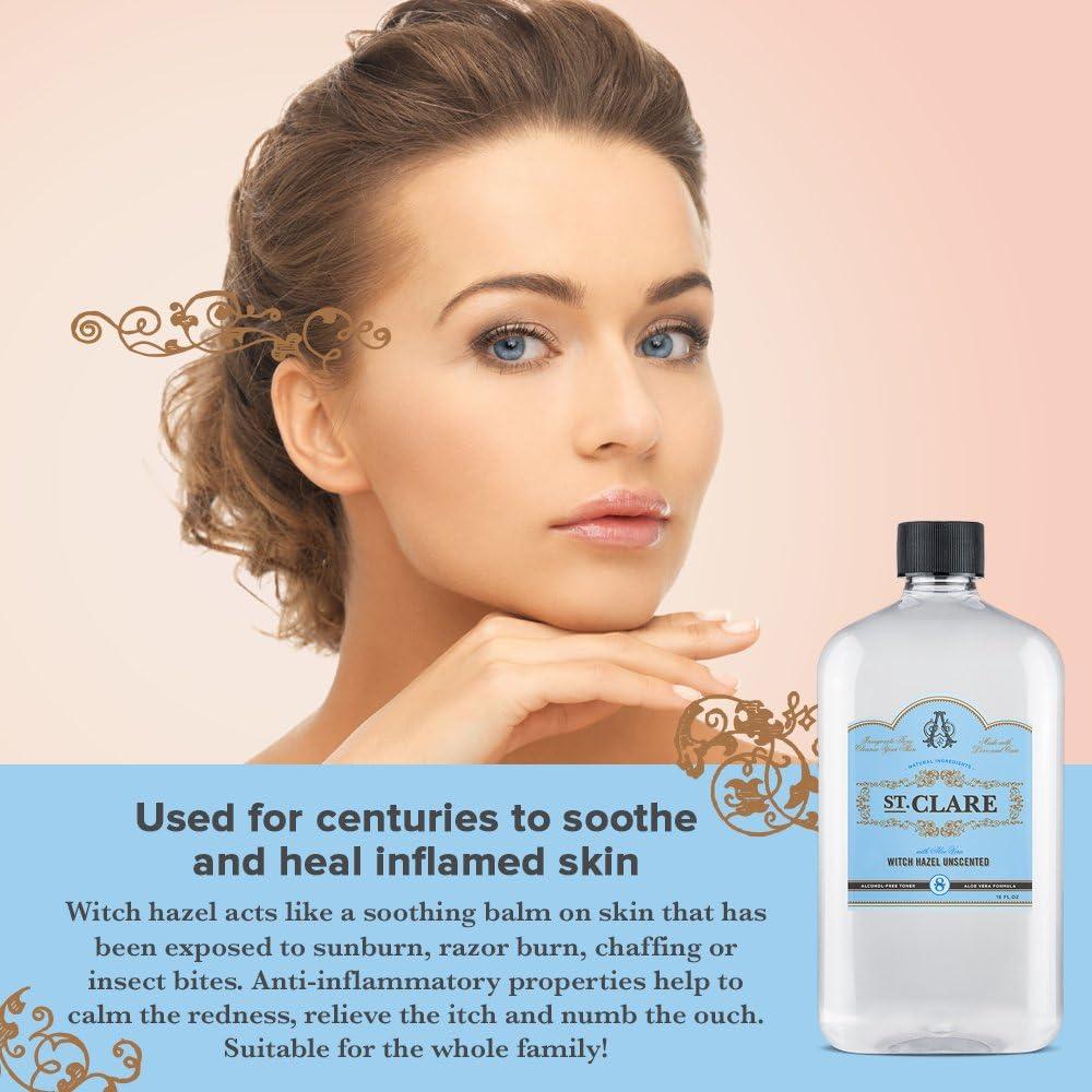 St Clare Organic Witch Hazel Facial Toner - Alcohol-Free & Fragrance ...