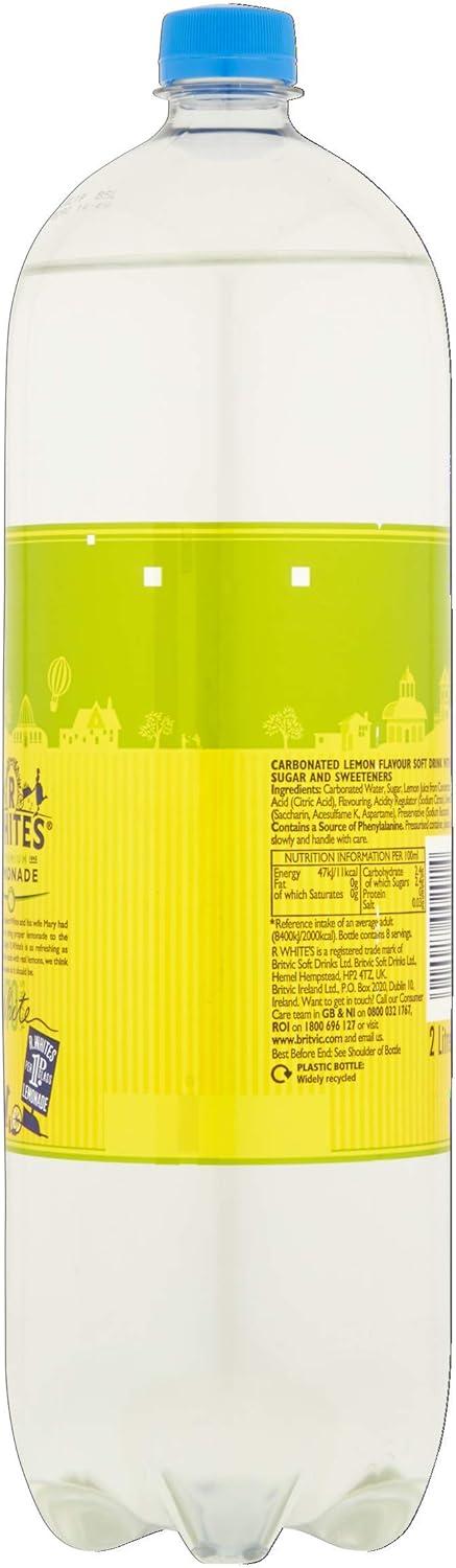 R Whites Premium Lemonade 2L - Refreshing Drink with Real Lemon Juice ...