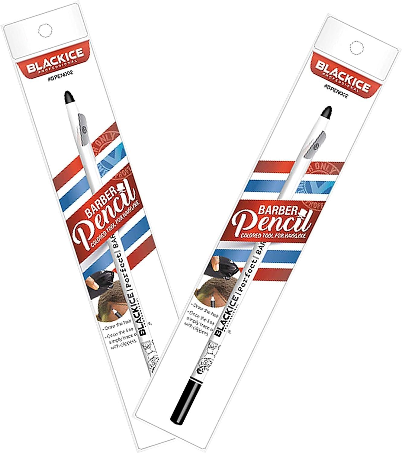 Black Ice White Barber Pencils - Precision Spray for Perfect Hairlines ...