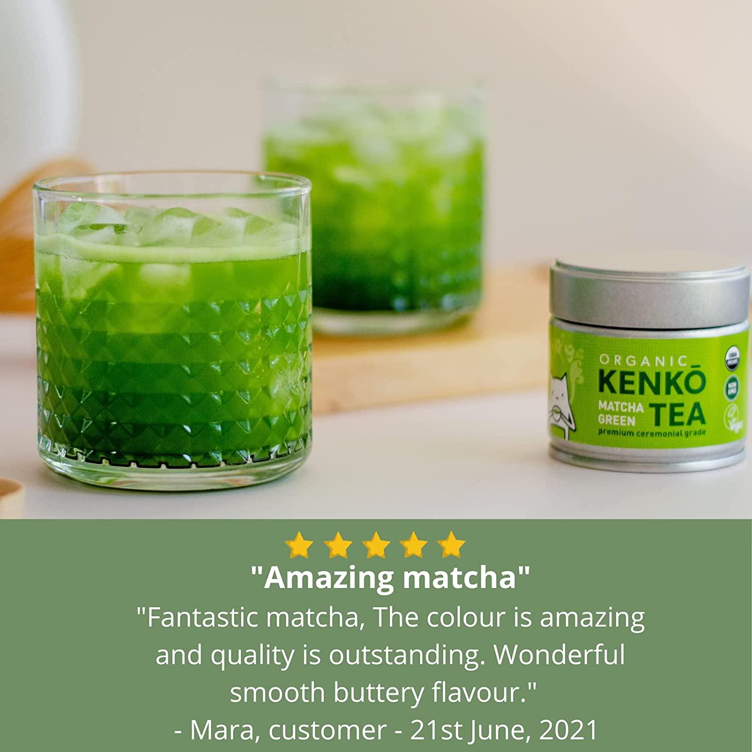 KENKO Matcha Green Tea Powder - USDA Organic Ceremonial Grade Japanese ...