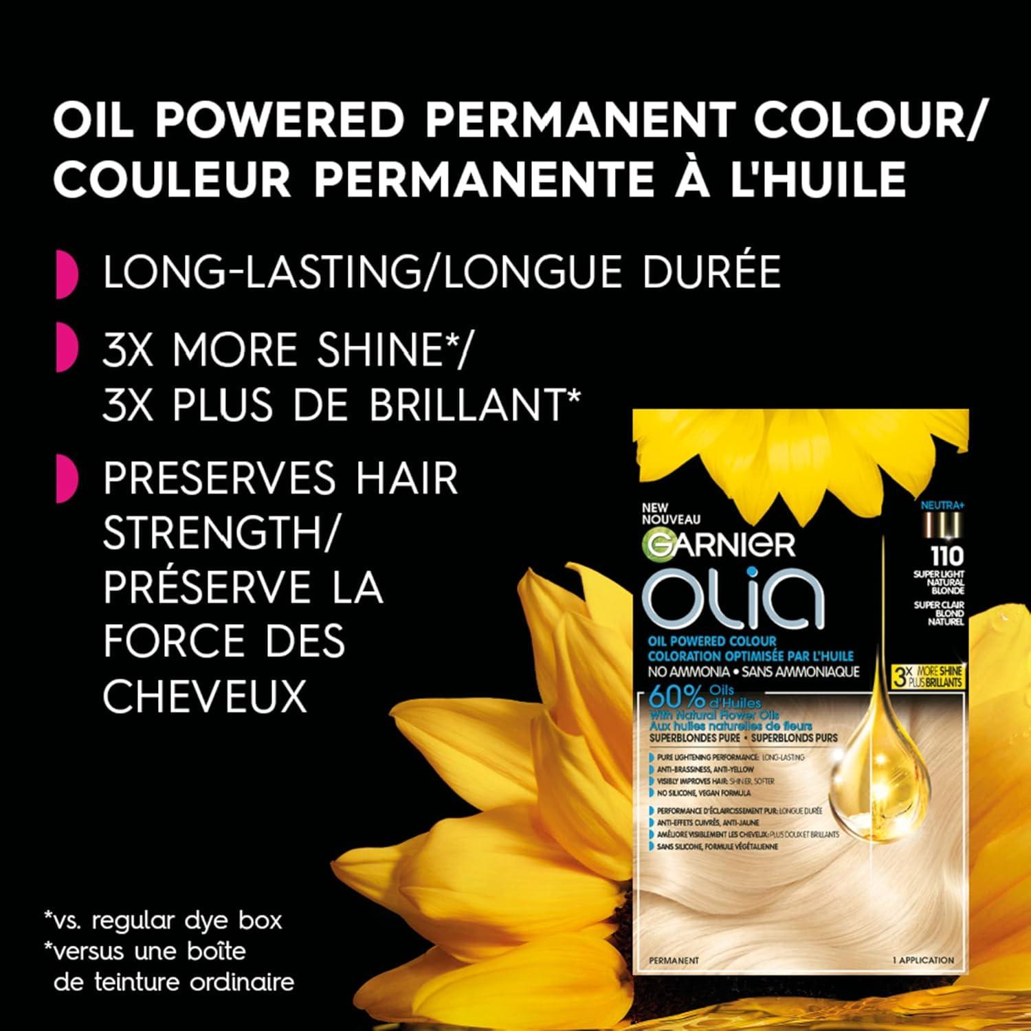 Garnier Olia Permanent Hair Dye Ammonia-Free Hair Color 110 Super Light ...