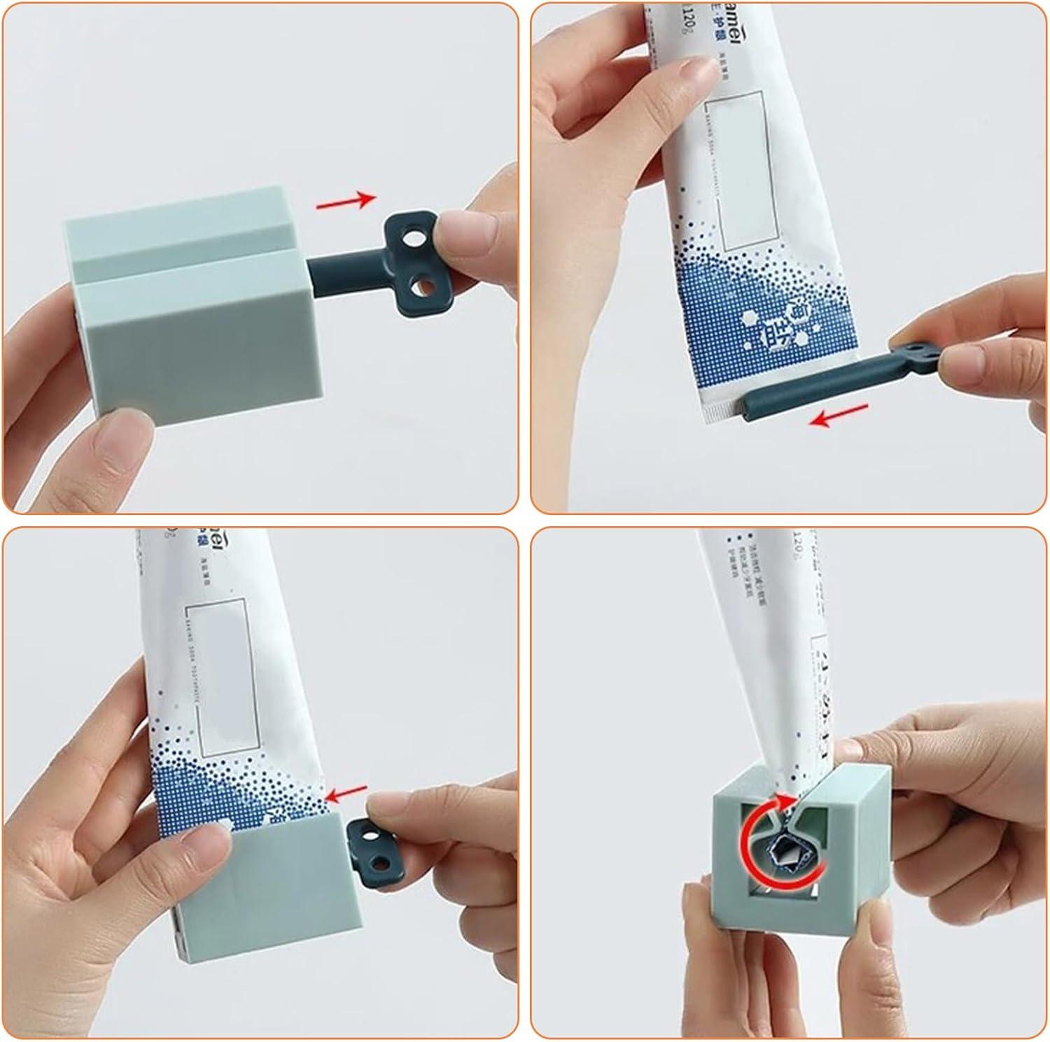 Leoeasy Toothpaste Squeezer Set - 4 Colors Crush & Save Every Drop of ...