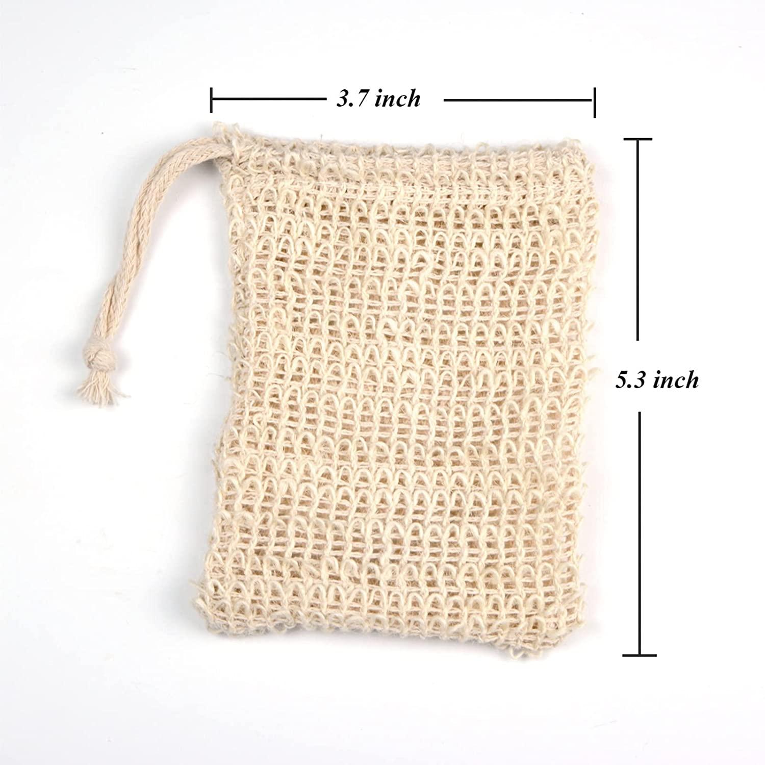 ZEPELOFFY 5 Pack Natural Sisal Soap Saver Bags - Eco-Friendly Zero ...