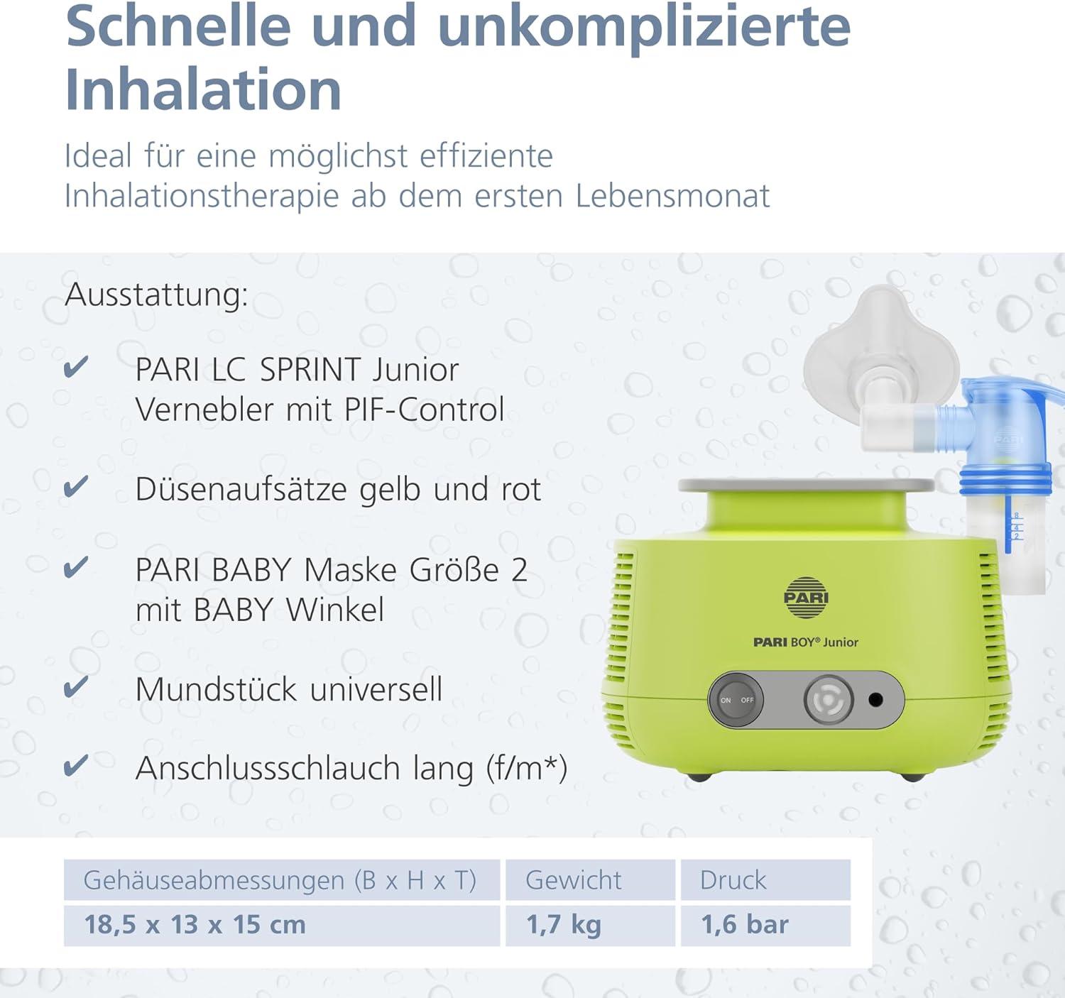Pari Boy Junior Inhalation Device for Kids | PIF-Control Inhalator for ...