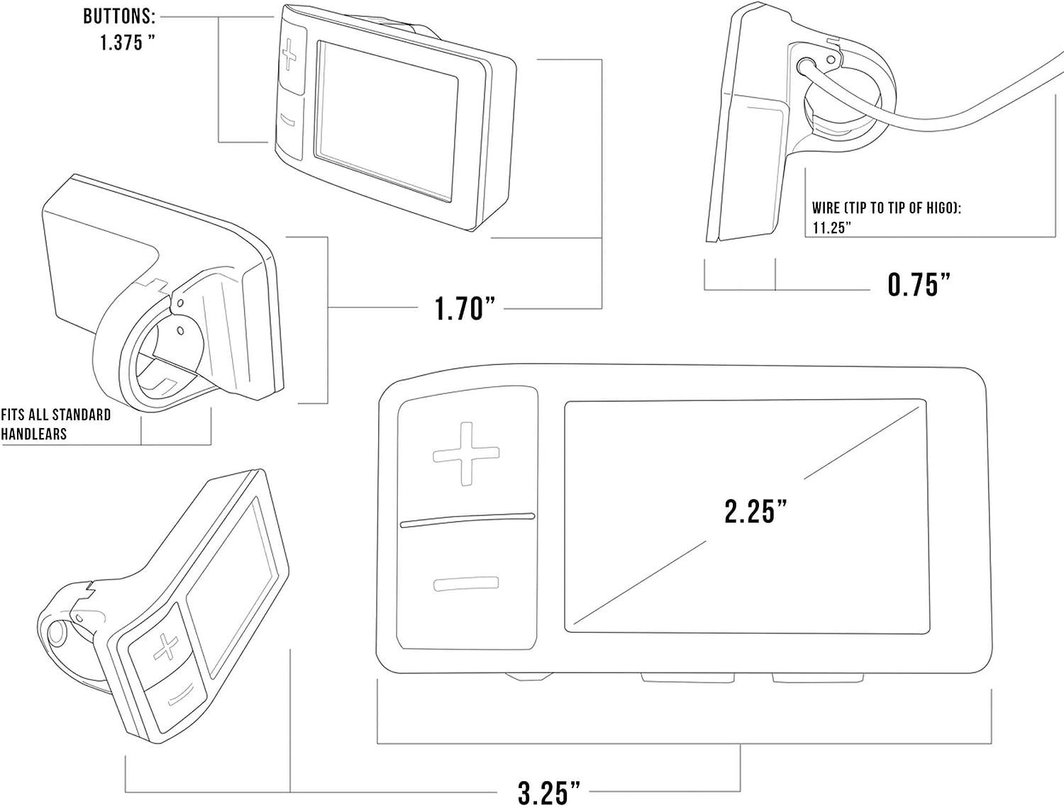 Forbestcy Ebike LCD Display Control Unit Replacement - 500C P850C 860C ...