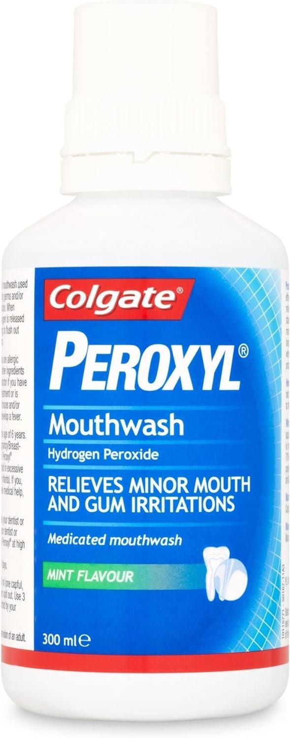 Colgate Peroxyl Mouthwash Mint Flavour 300ml - Pack of 4 Bottles | Buy ...