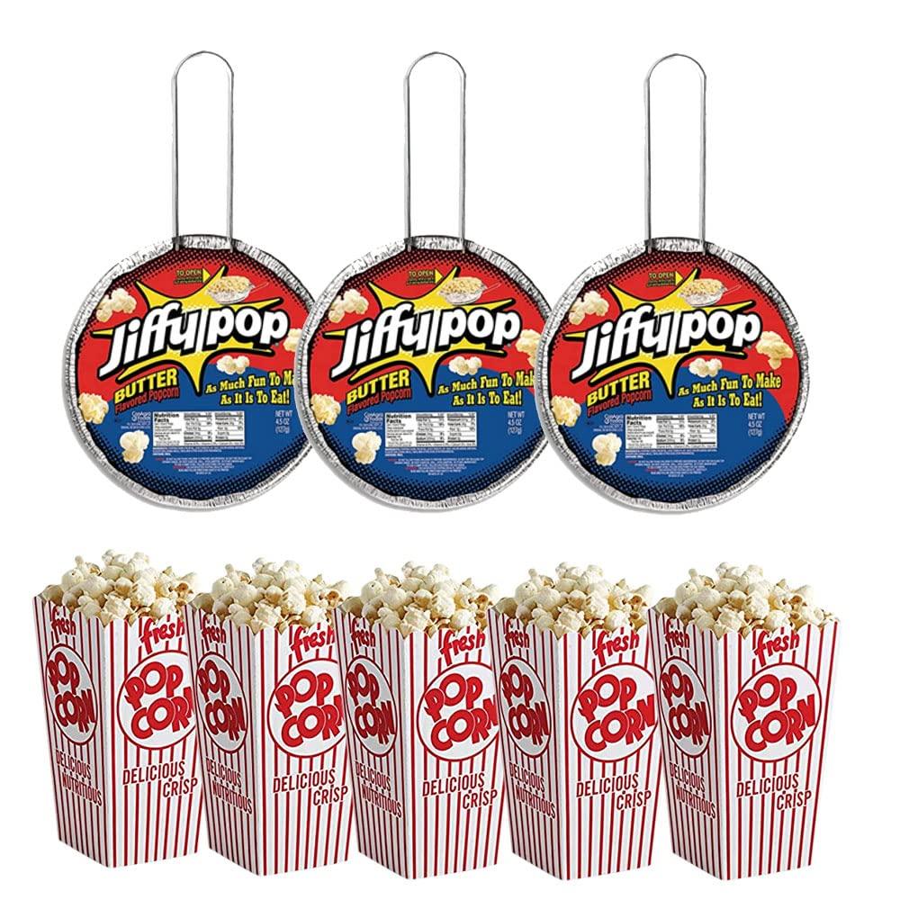 Jiffy Pop Stovetop Campfire Popcorn - Fluffy Butter Movie Popcorn ...