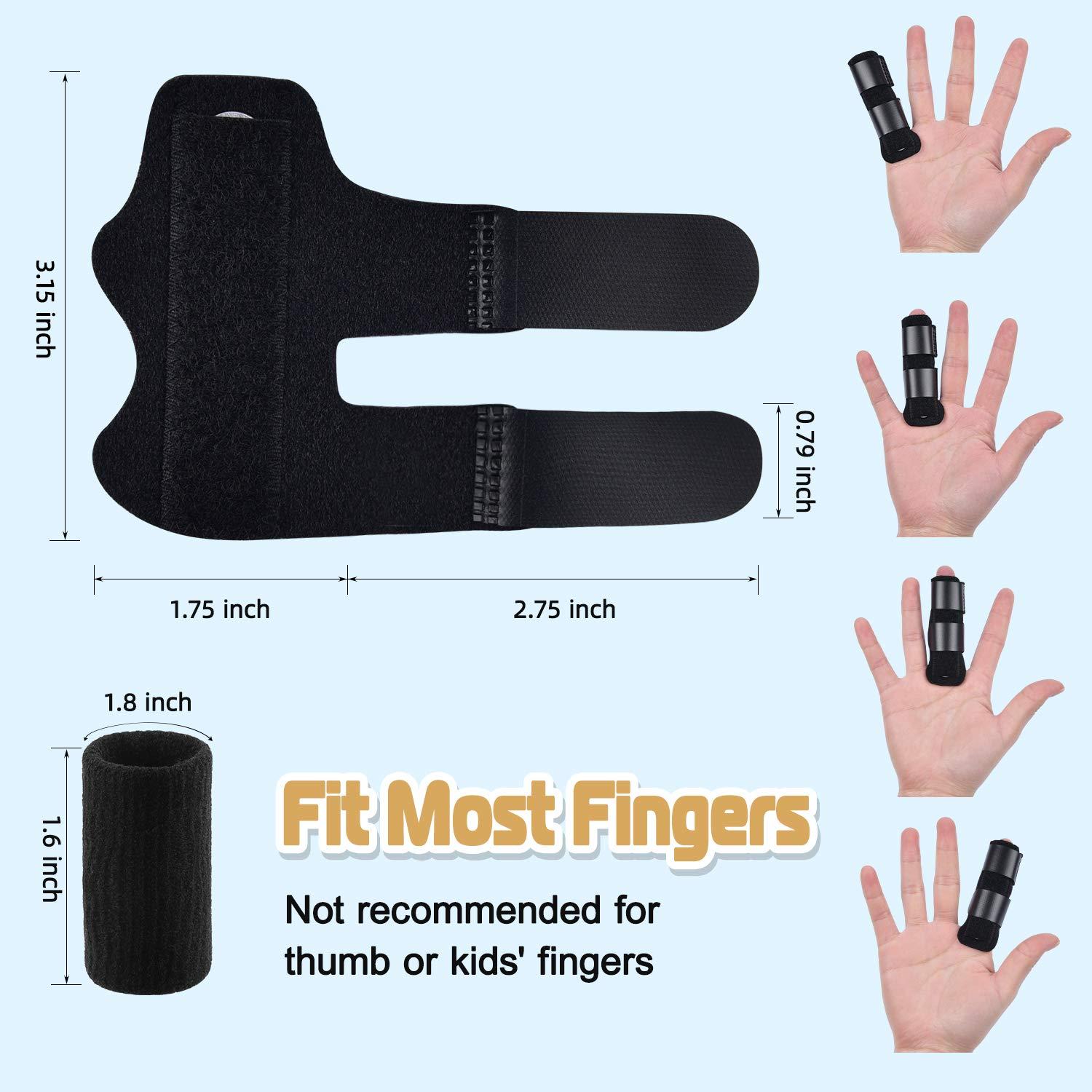 Sopito Finger Splints - 2pcs Finger Support Brace with 6pcs Nylon ...