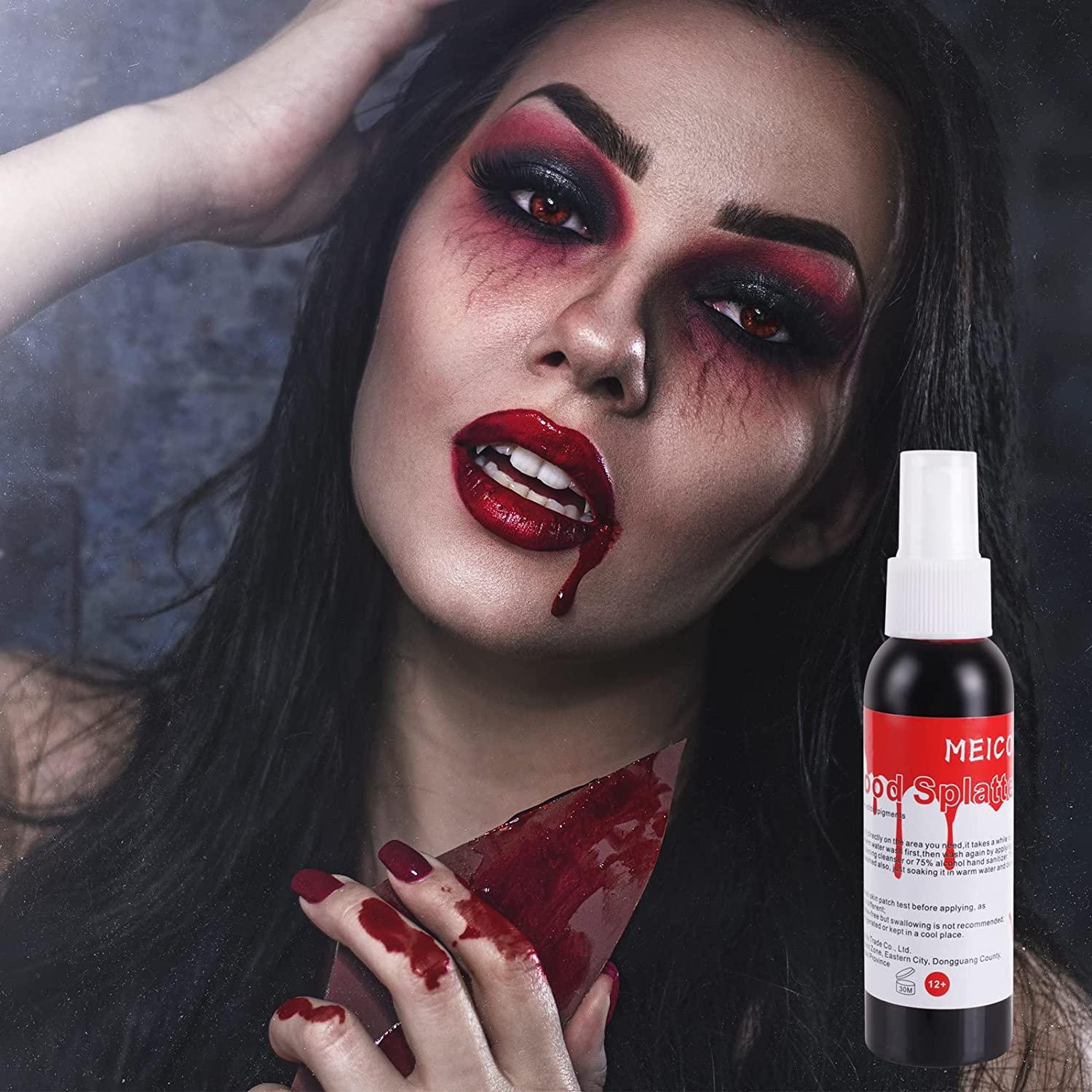 MEICOLY 2.1oz Fake Blood Spray - Halloween Liquid Blood for Zombie ...