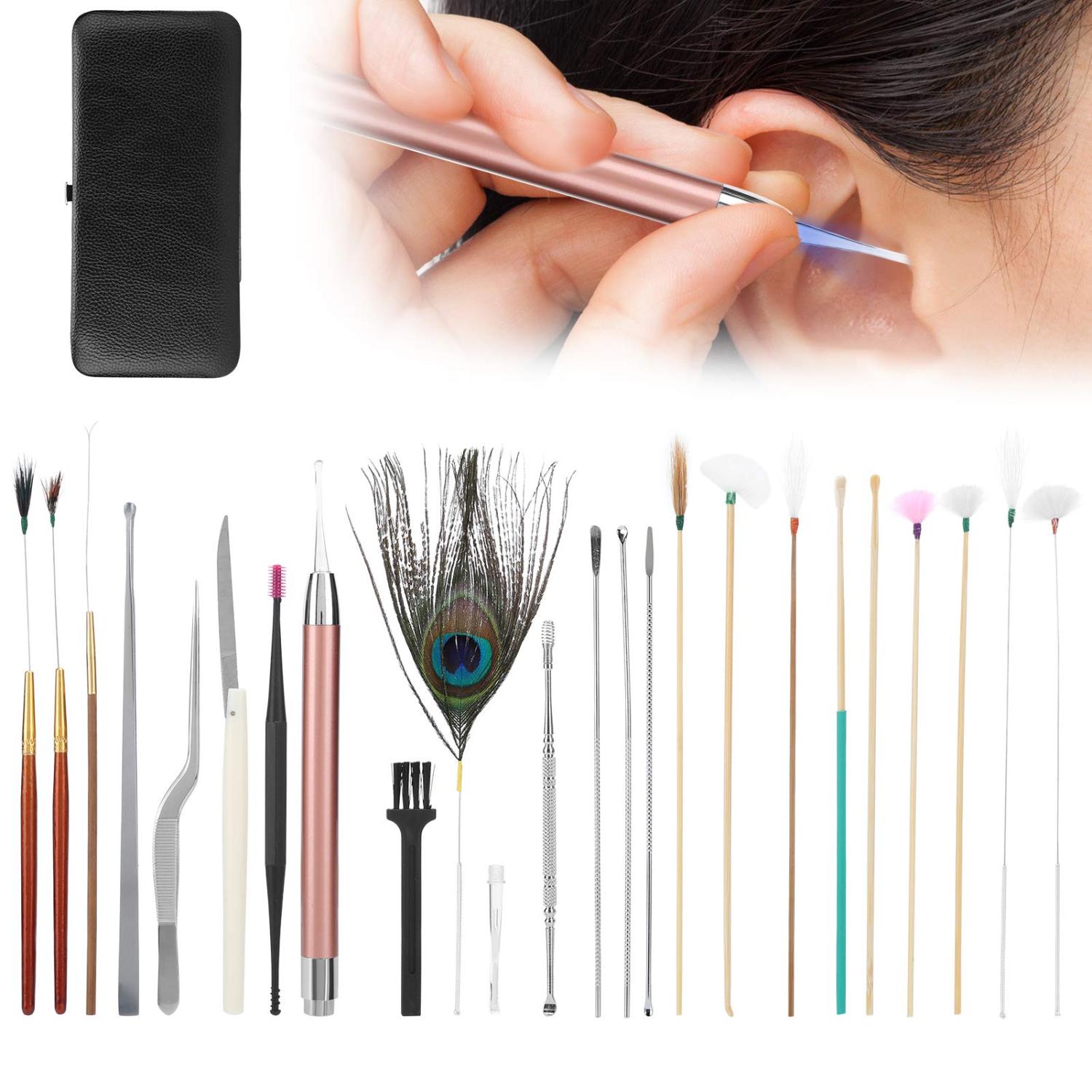 Ear Wax Removal Tool Set - Double Ended Ear Pick Kit [23 Classic Black Sets] | Buy Now with ...