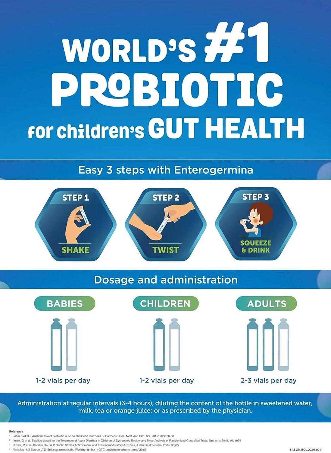 Enterogermina 2 Billion 5ml Oral Suspension x 20 Vials - Children's ...
