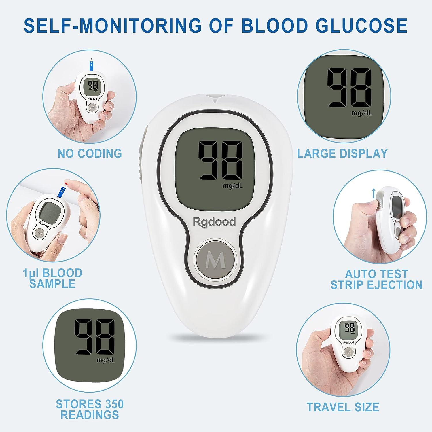 Rgdood Automatic Blood Glucose Monitor Kit | 50 Lancets & 50 Test ...