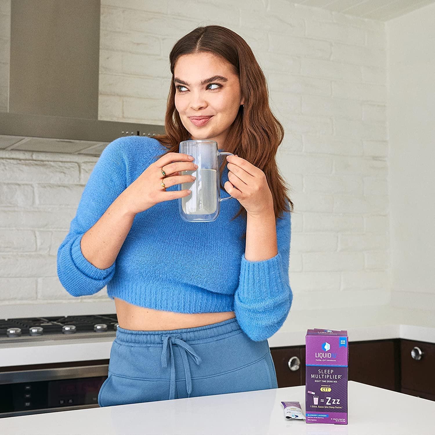 Liquid I.V. Sleep Multiplier with Melatonin, L-Theanine, Valerian Root ...