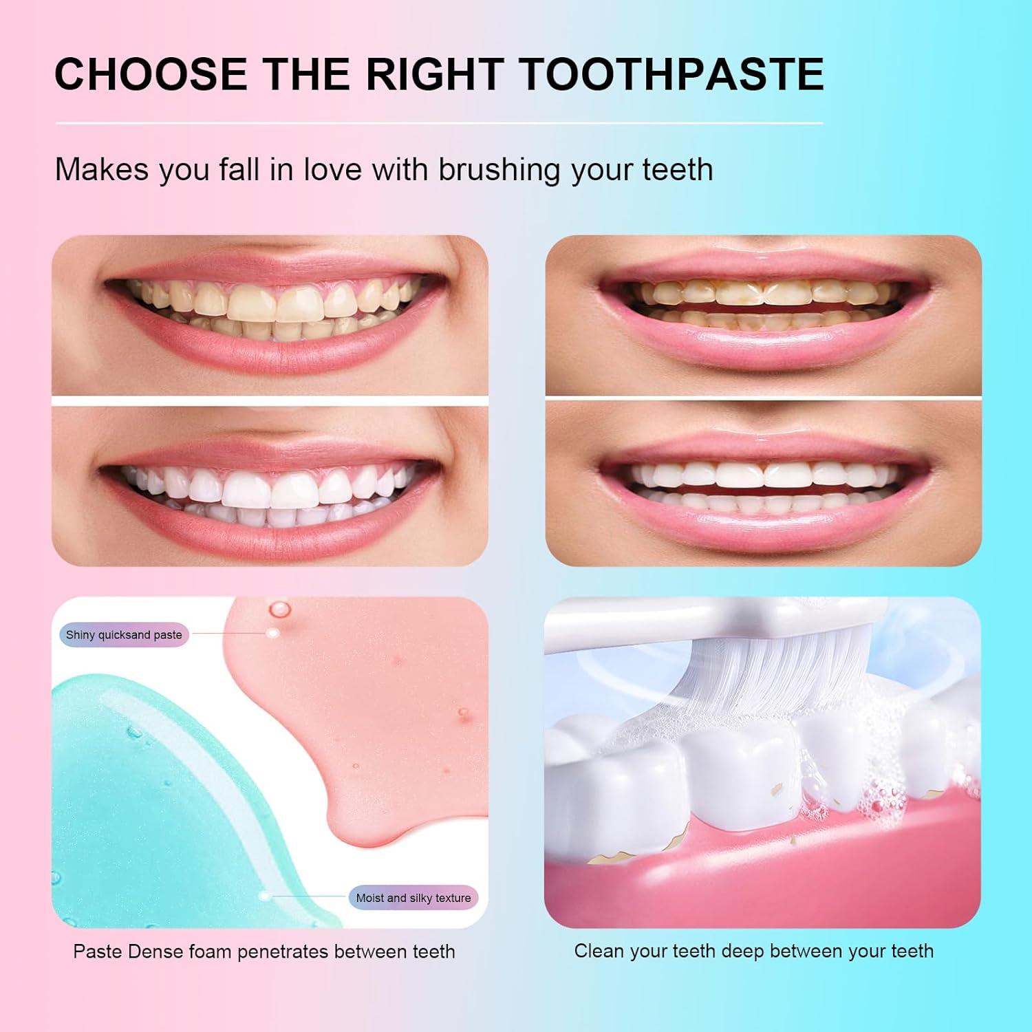 Bodyaccel Whitening Toothpaste - Fresh Breath & White Peach Flavor (2 ...