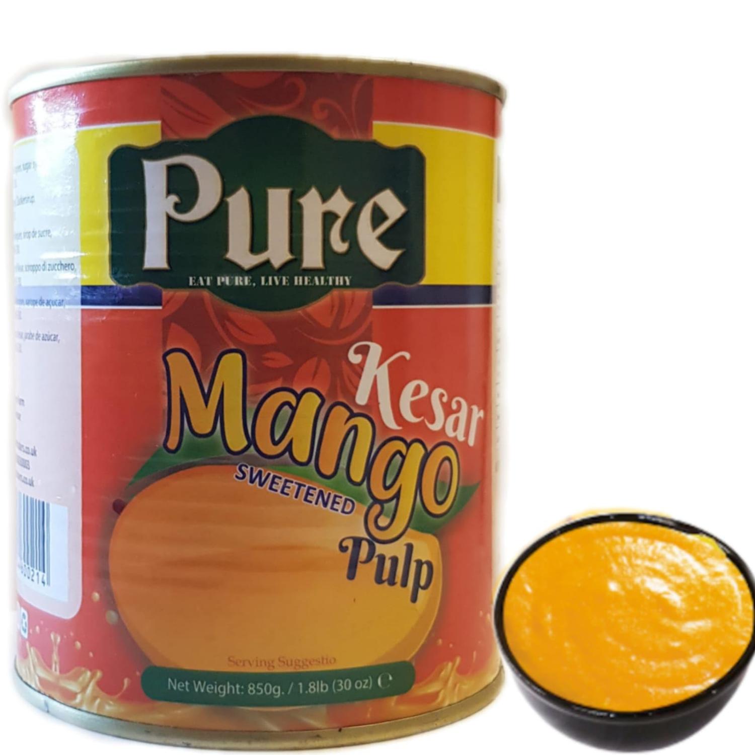 Pure Kesar Mango Pulp 850g - Premium Aam Pulp for Exotic Flavors | Buy ...
