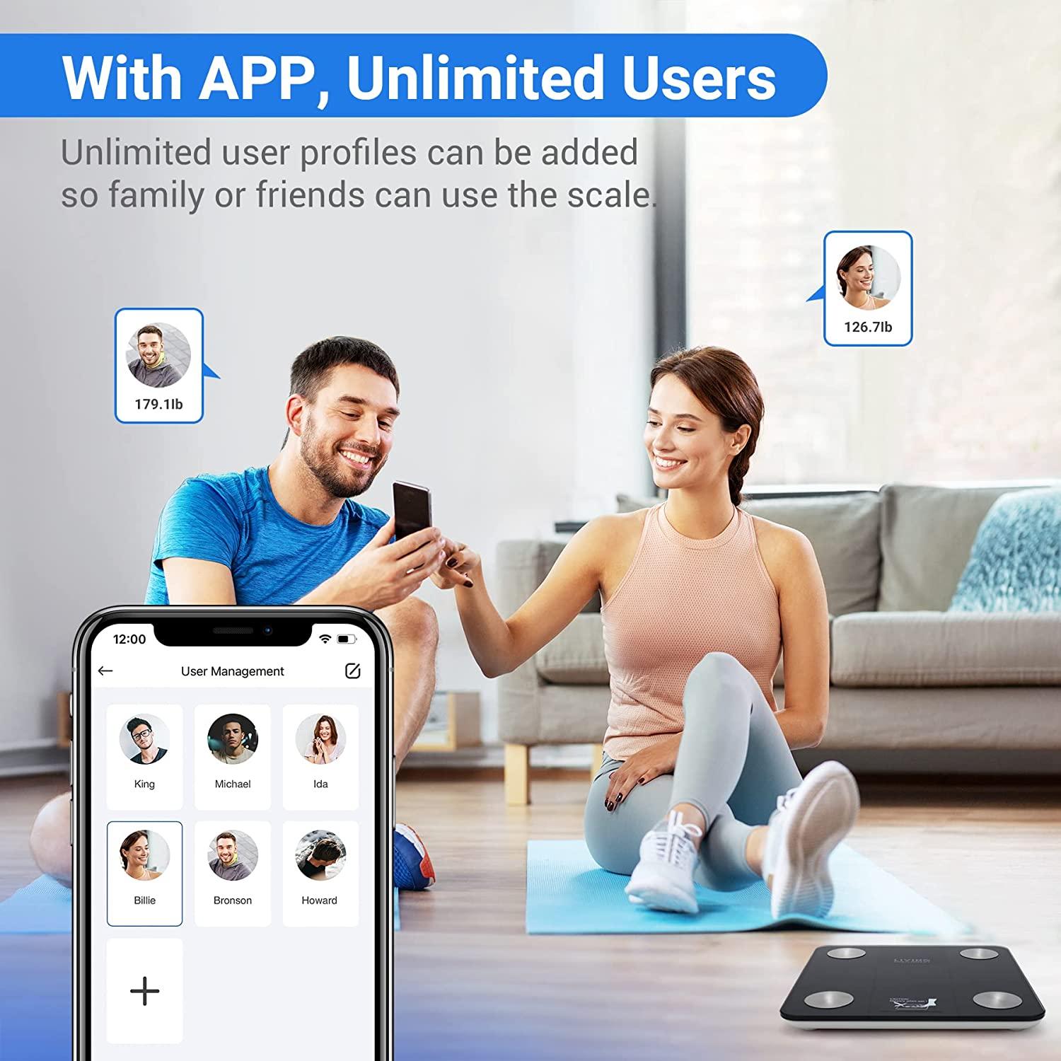 Bluetooth Body Weight Scale with Body Fat Analyzer | Smart Bathroom ...