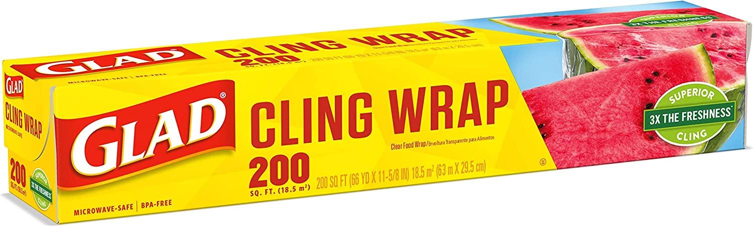 Glad ClingWrap Plastic Wrap - 200 Sq Ft Roll (Packaging May Vary) | Buy ...