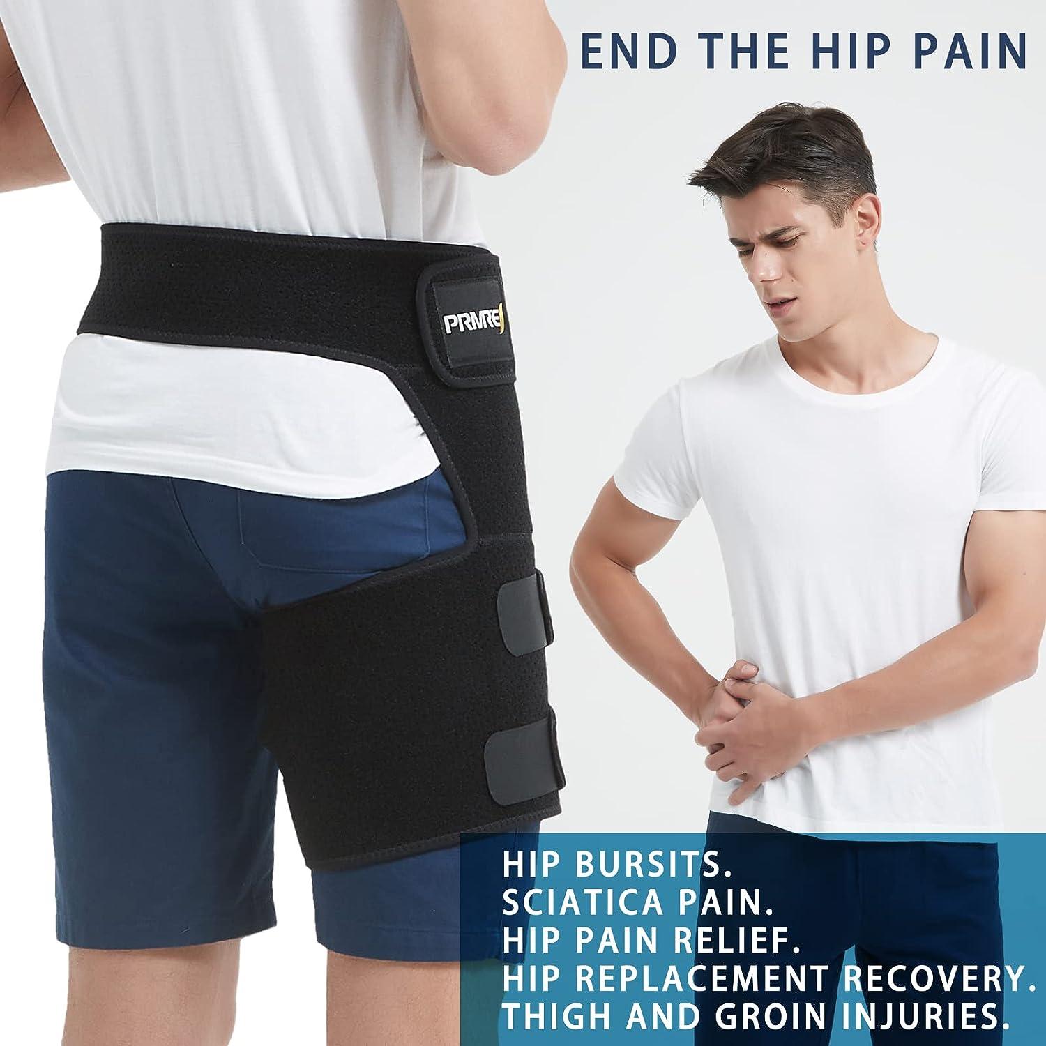 PRMRES Hip Brace - Sciatic Nerve & SI Joint Pain Relief - Right Thigh ...