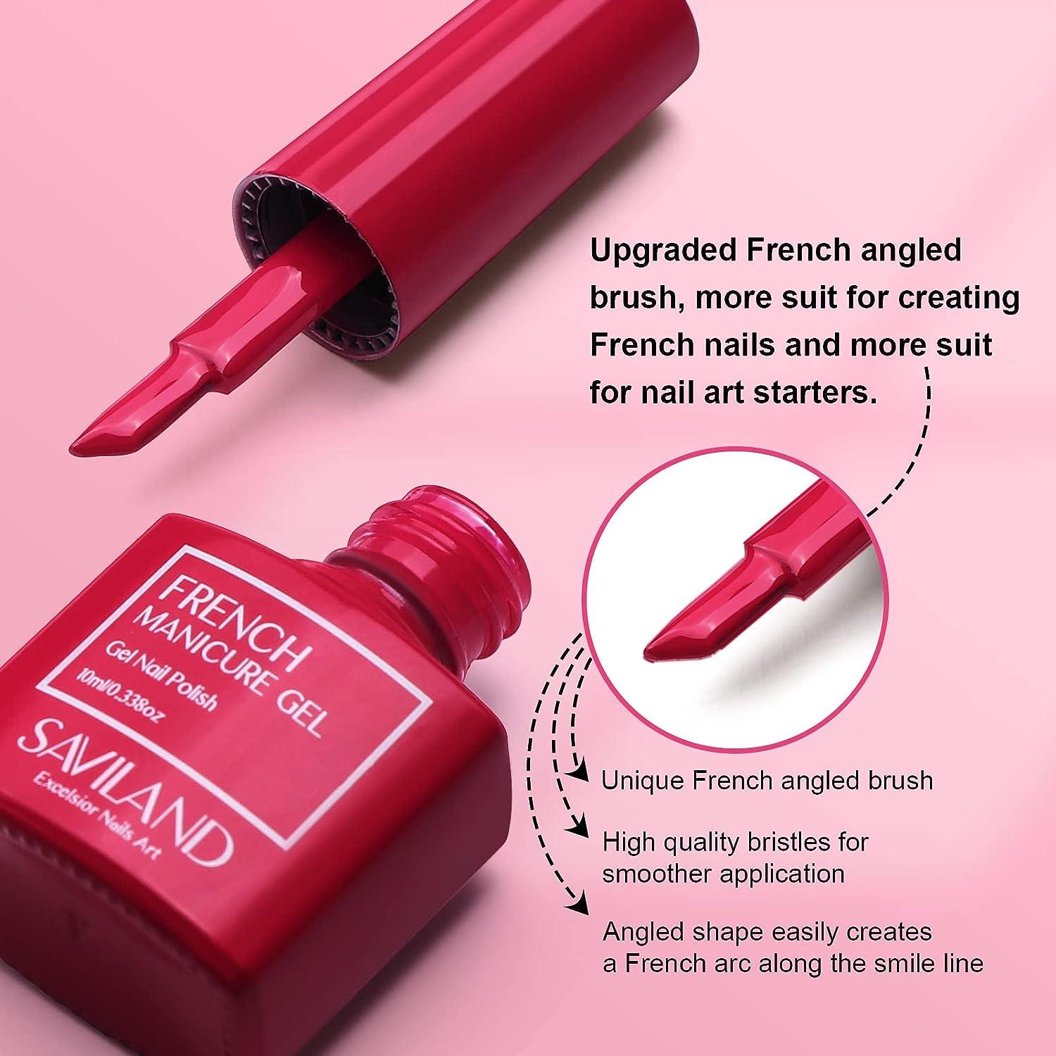 SAVILAND French Gel Nail Polish Set - 6 Spring Colors 10ML Soak Off Gel ...