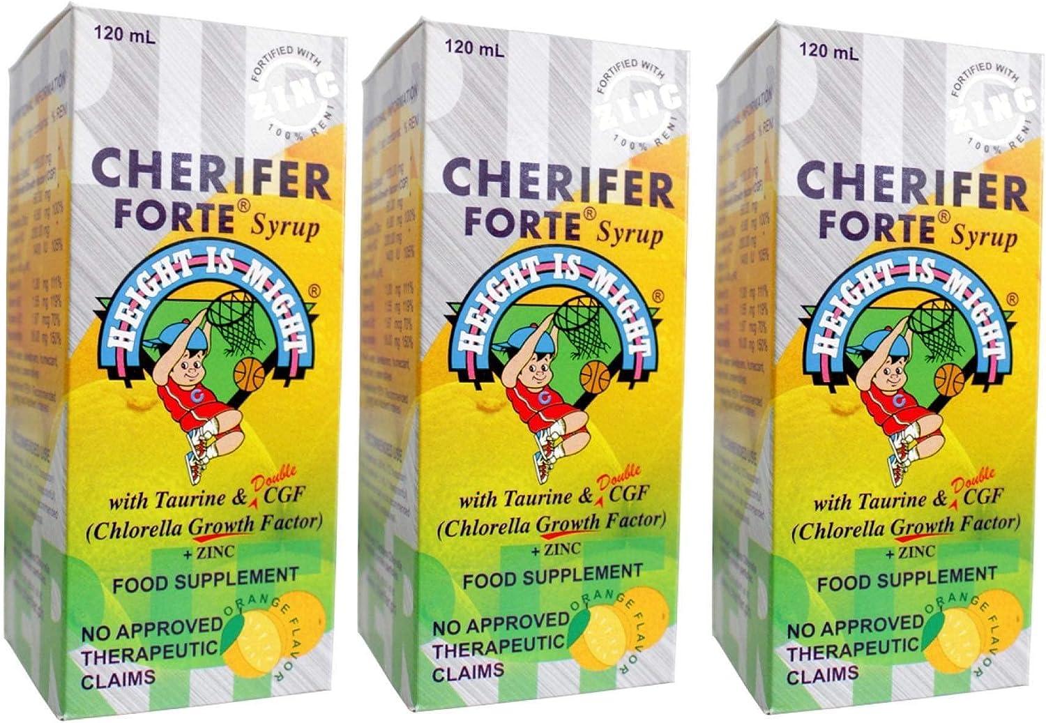 CHERIFER Forte Syrup with Taurine, Double Chlorella Growth Factor, and ...