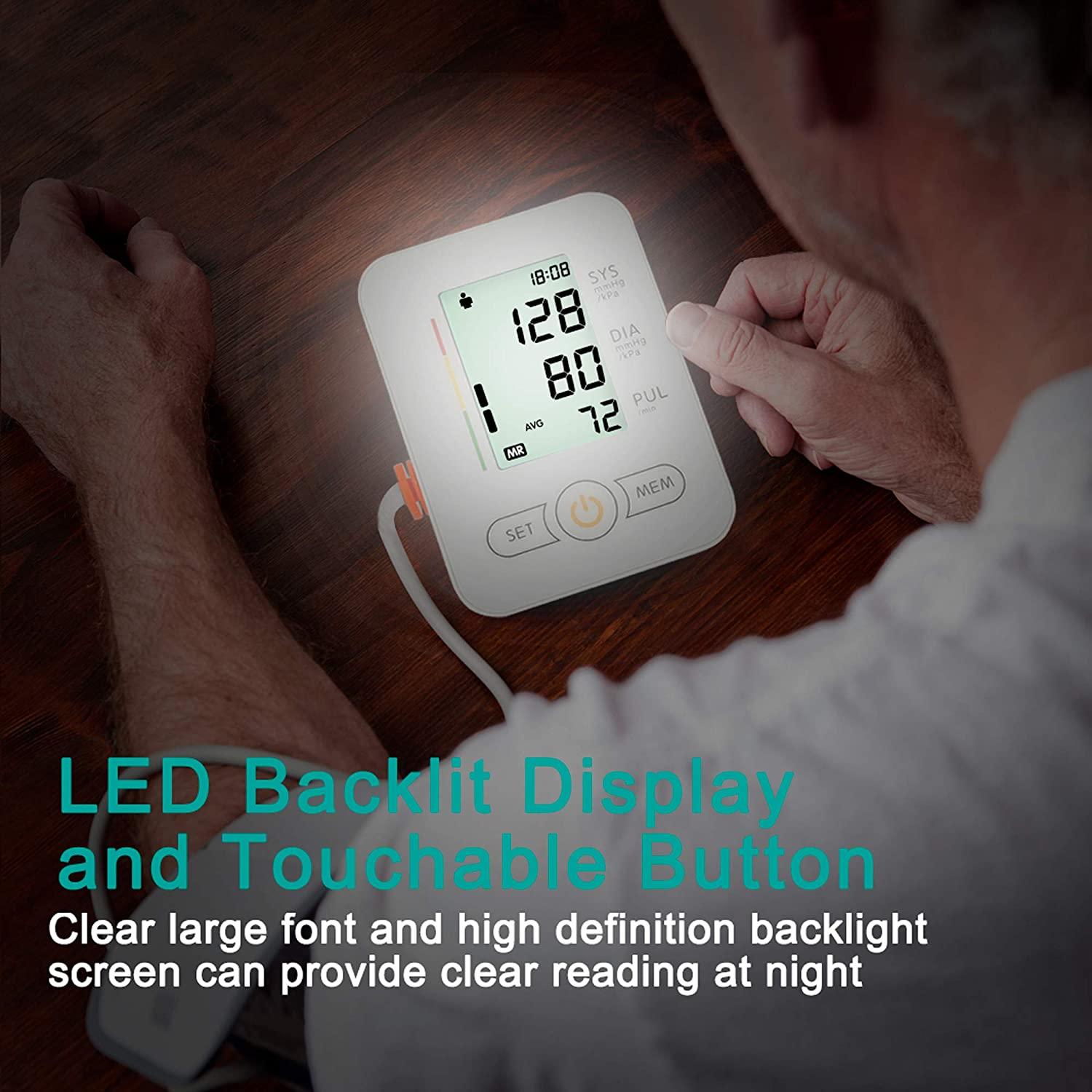 Maguja Automatic Arm Blood Pressure Monitor - Wide Range, Large Cuff ...