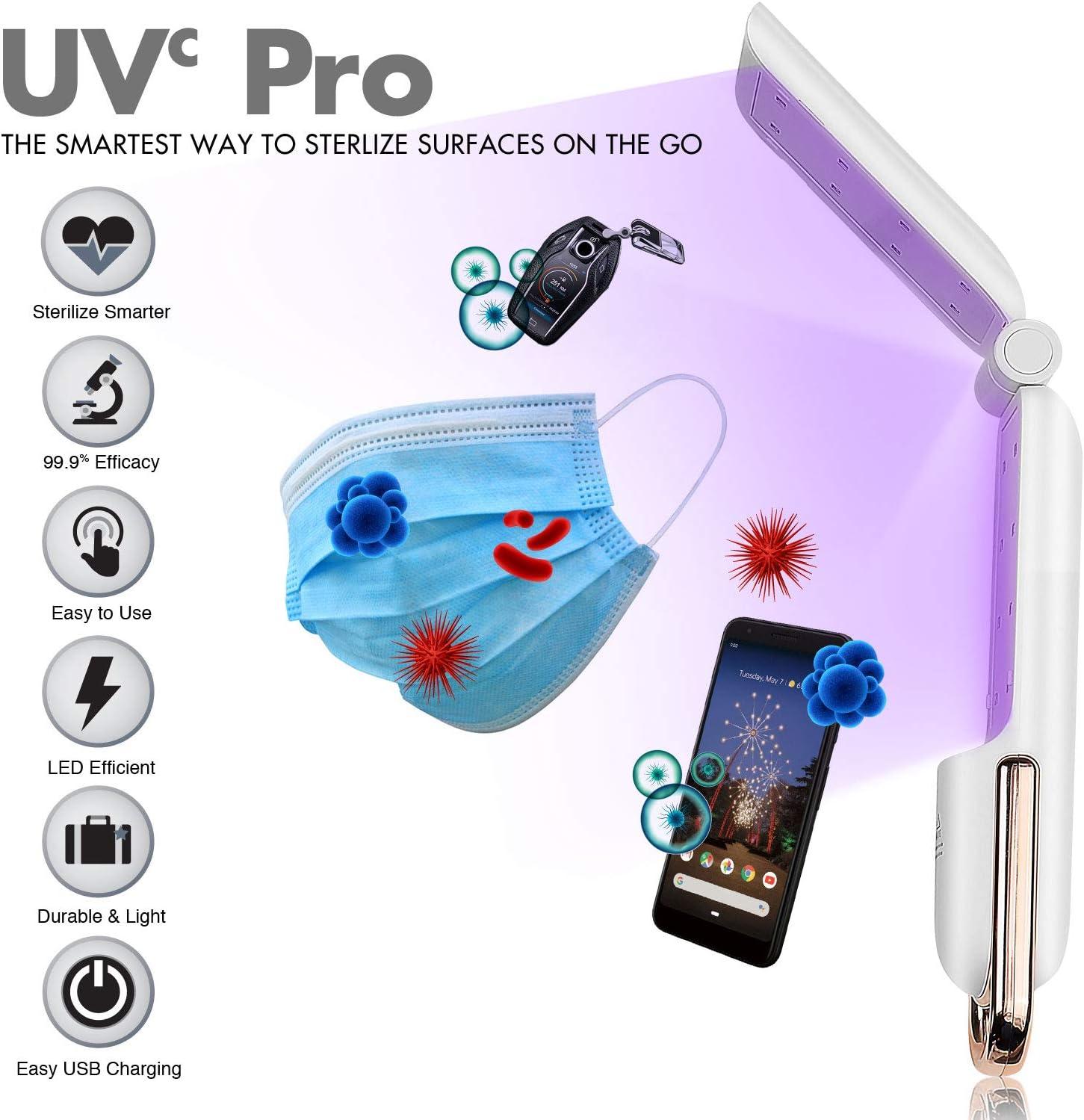 Versativ UV-C Sanitizing Wand: Portable Folding UVC Light for 99% Germs ...