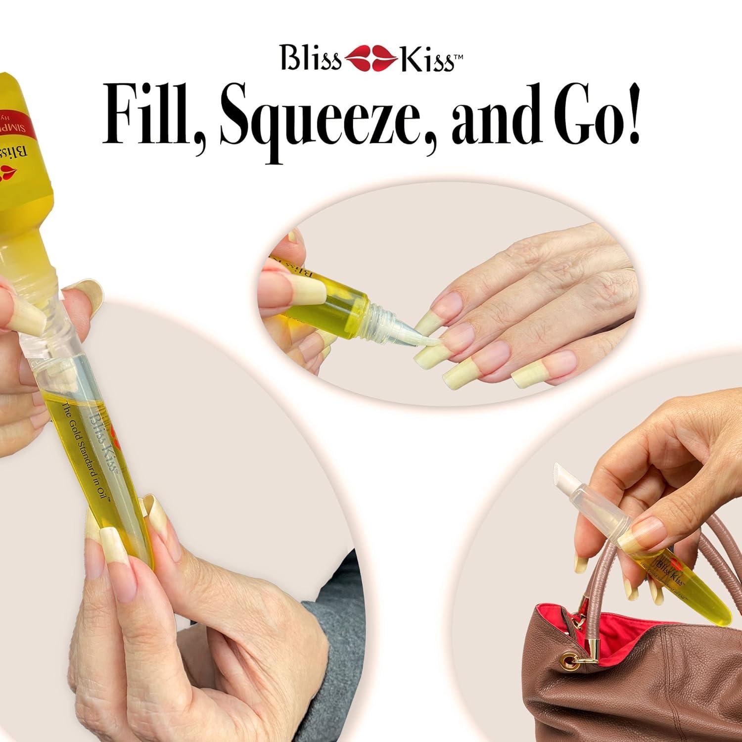 Bliss Kiss Simply Pure Cuticle Squeeze Pen Kit - Fragrance Free (3-Pack ...