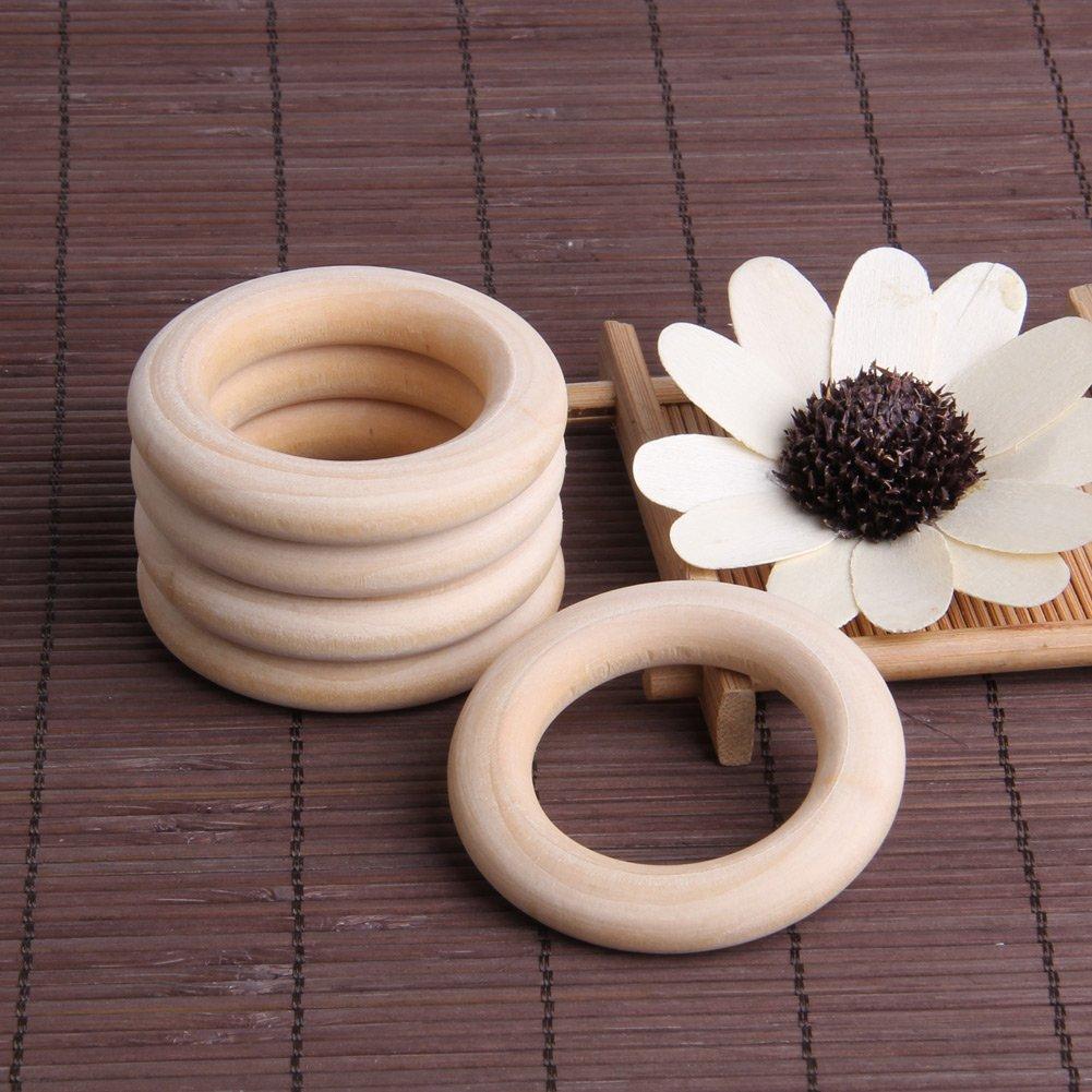 5-Piece Natural Wooden Baby Teeth Rings Necklace & Bracelet Set | DIY ...