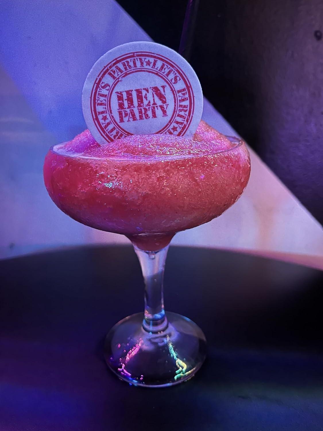 15 Pre-Cut Hen Party Edible Wafer Paper Cocktail Drinks Champagne ...