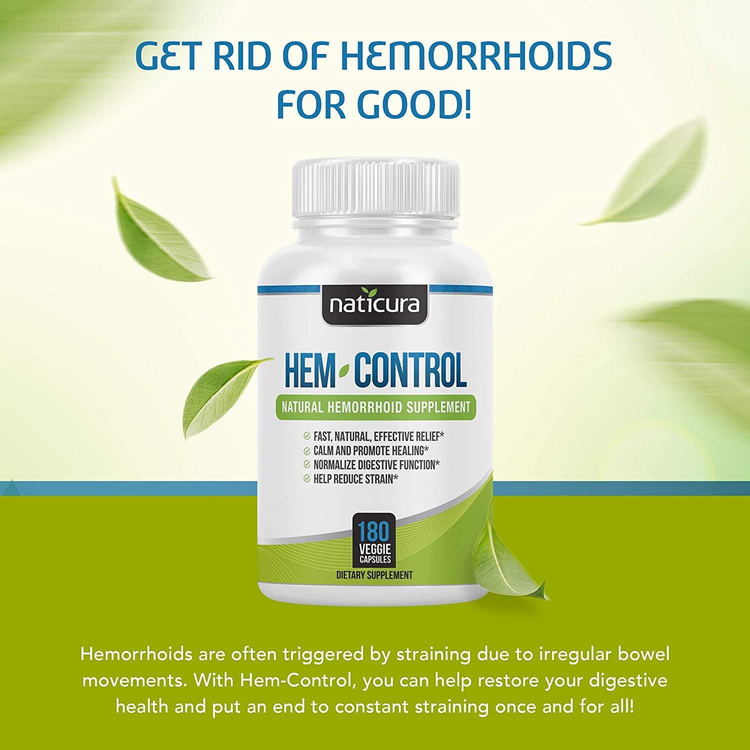 Naticura Hem-Control - Natural Hemorrhoid Treatment with Psyllium Husks ...