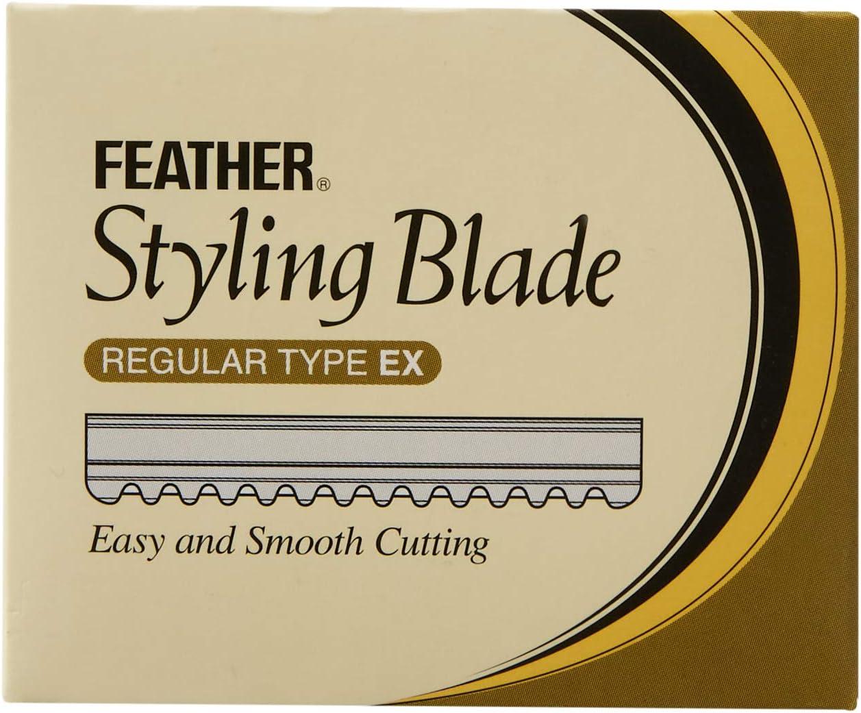 Feather 13365 Styling Blade Regular Type EX - 10 Pieces Pack for ...