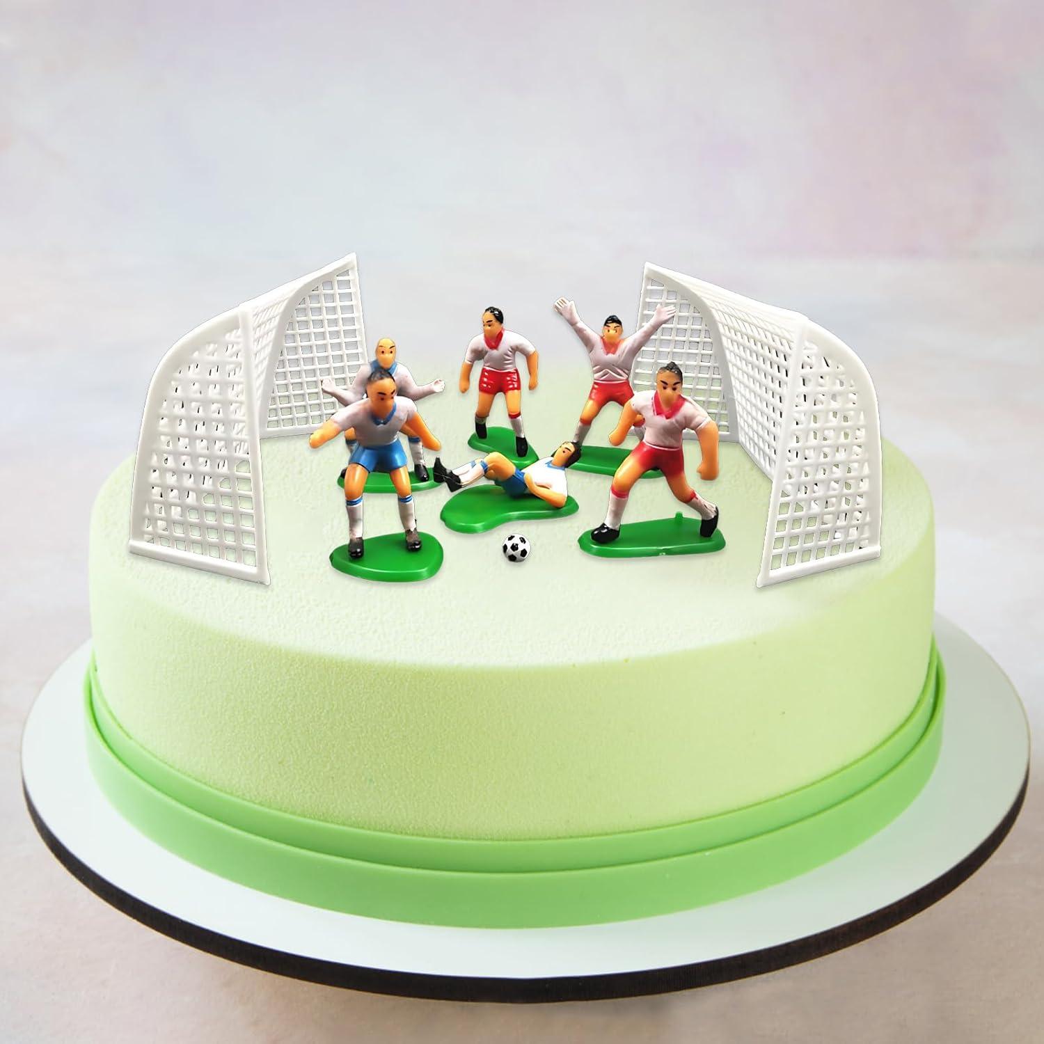 PT Haahoos 9Pcs Football Cake Toppers Football Birthday Cupcake Topper ...