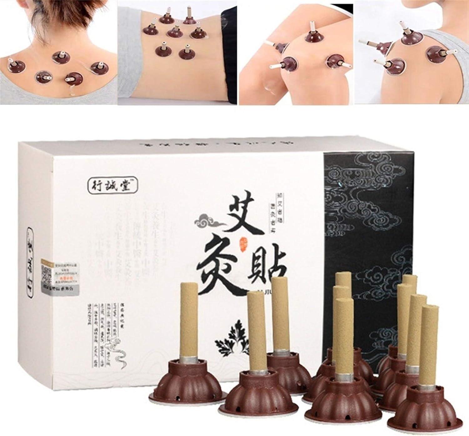 Buy Moxibustion 60pcs Set - Smokeless Self-Adhesive Moxa Roll Stick for ...