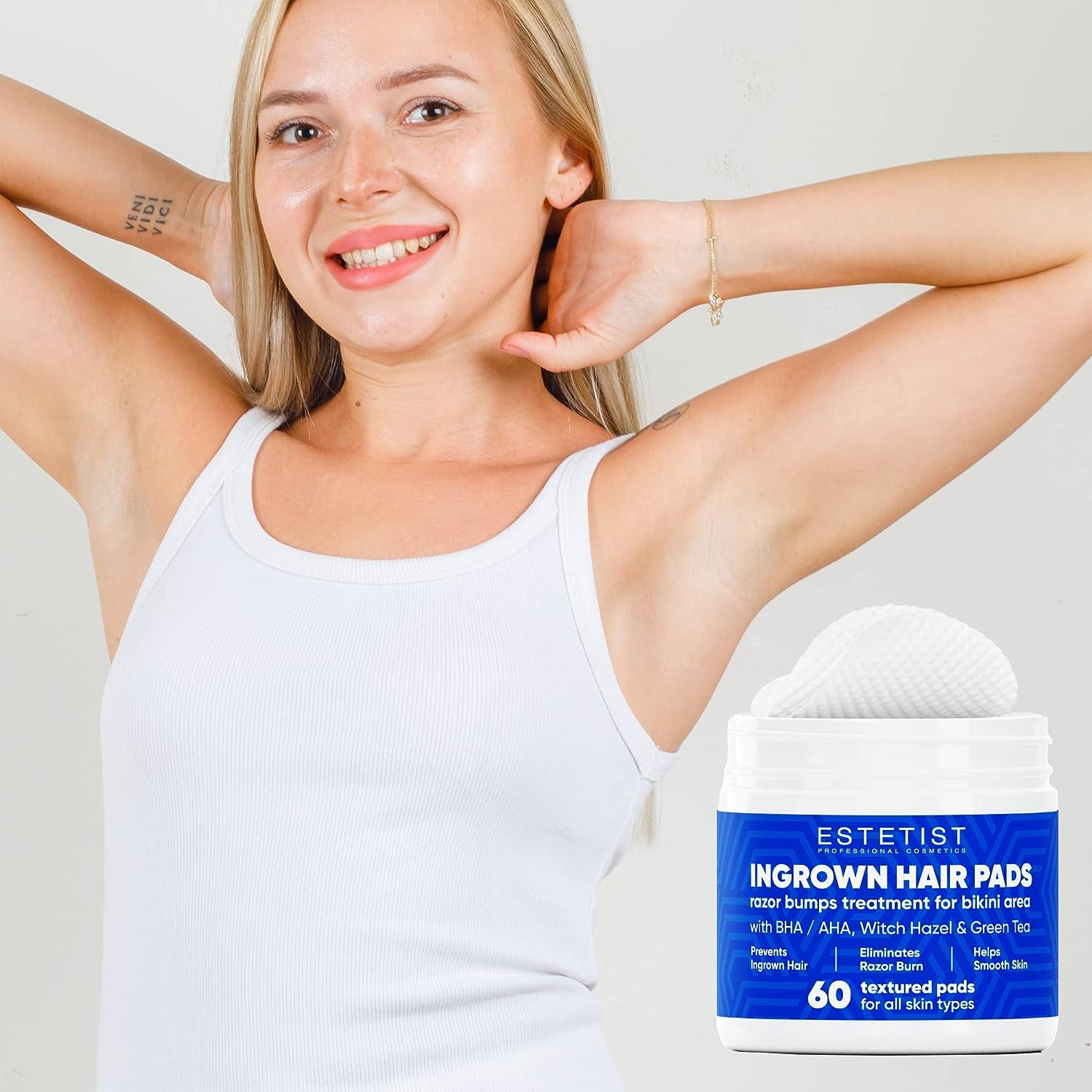 Ingrown Hair Pads - Razor Bump Stopper and Gentle Exfoliating Treatment ...