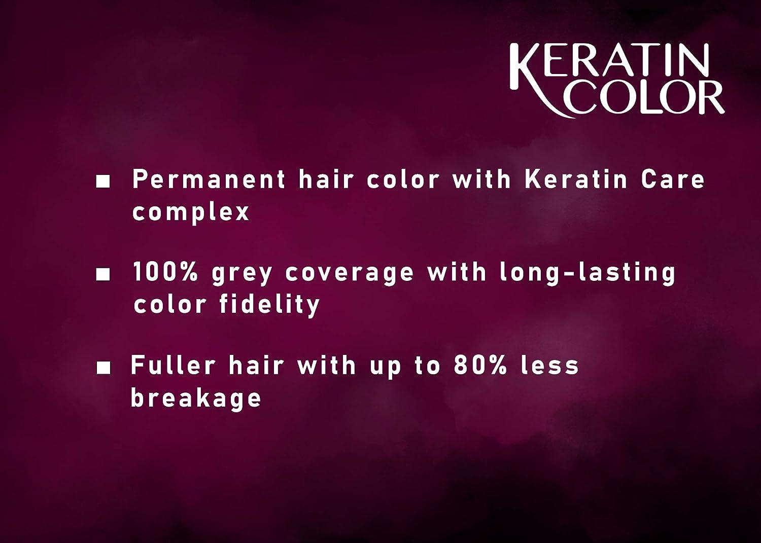 Schwarzkopf Keratin Color 4.68 Dark Auburn Permanent Hair Color Cream ...