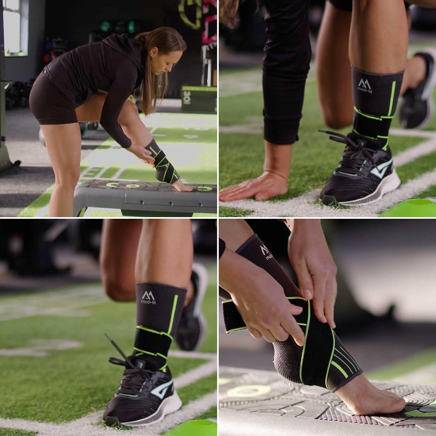 Med-Fit Stride-Flex Ankle Support - 3D Fabric Technology - Small Green ...