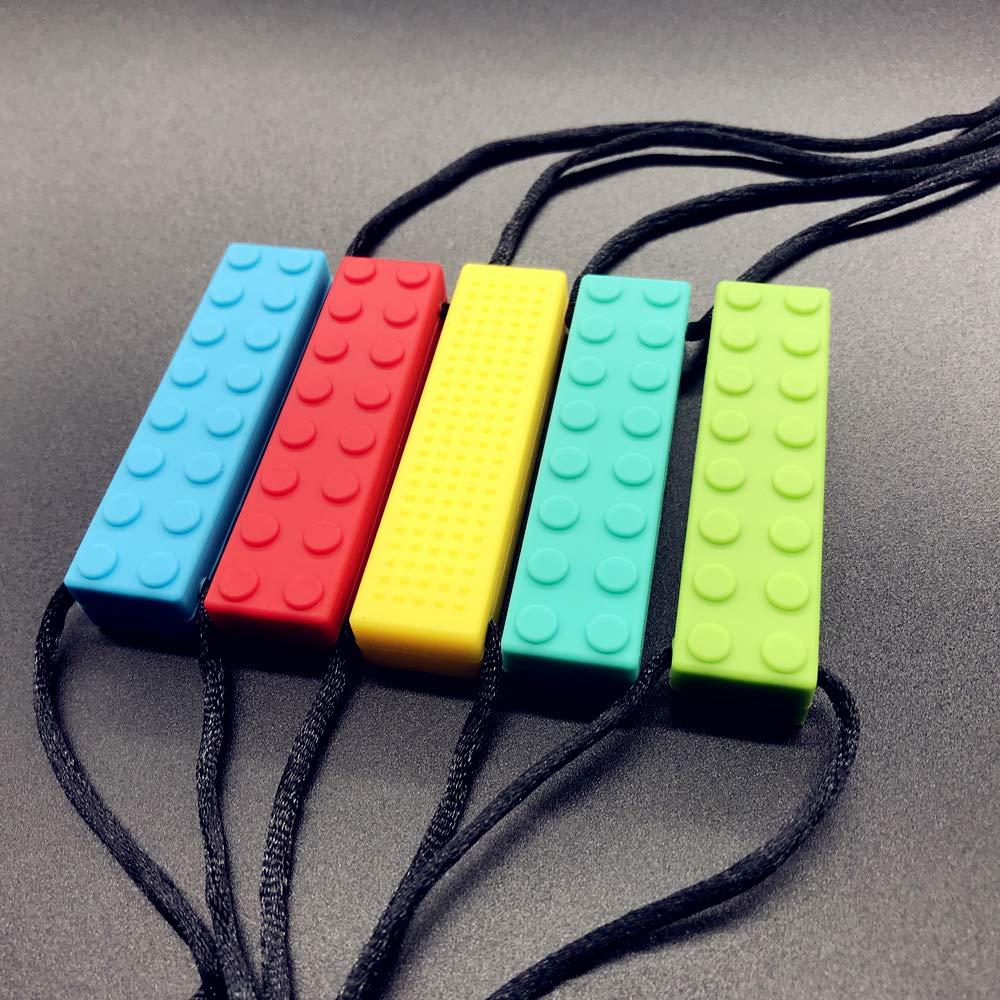 5 Silicone Kau Bite Ring Necklaces - Soft Sensory Toys for Autism ...