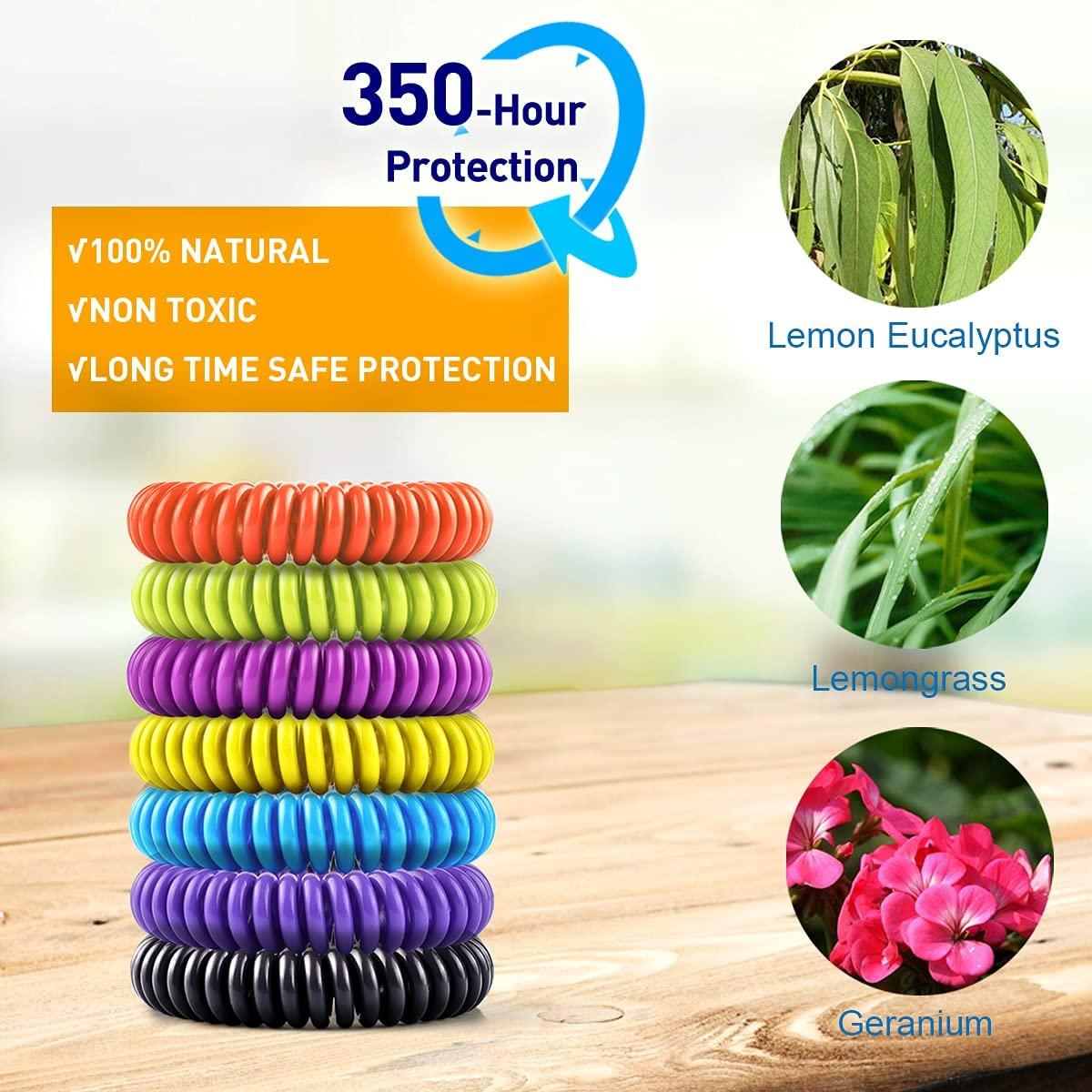 14 Pack Mosquito Bracelets for Kids & Adults - Natural Citronella ...
