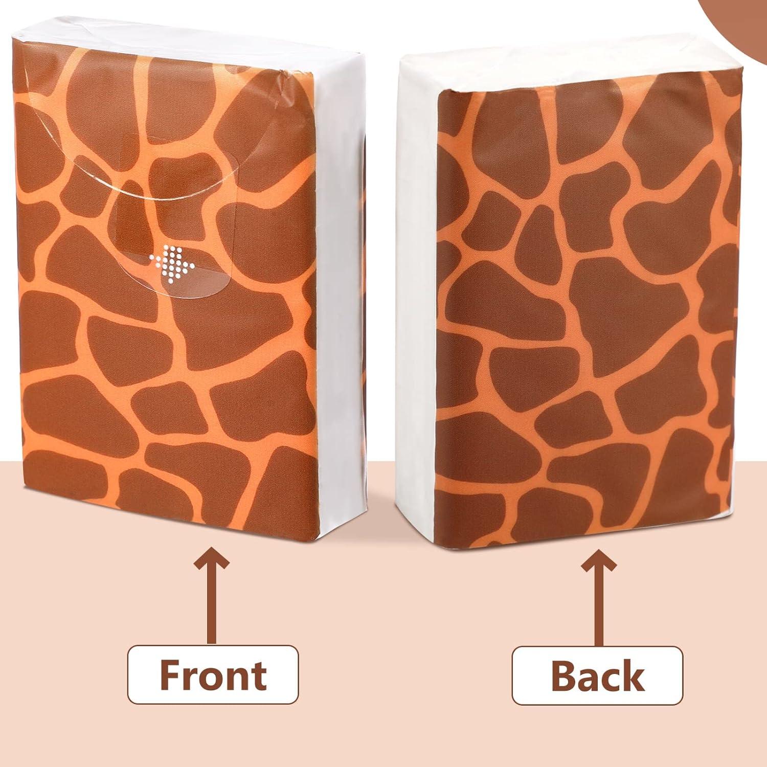 100 Pack Jungle Safari Animal Print Pocket Tissues - 3 Ply Mini Facial ...