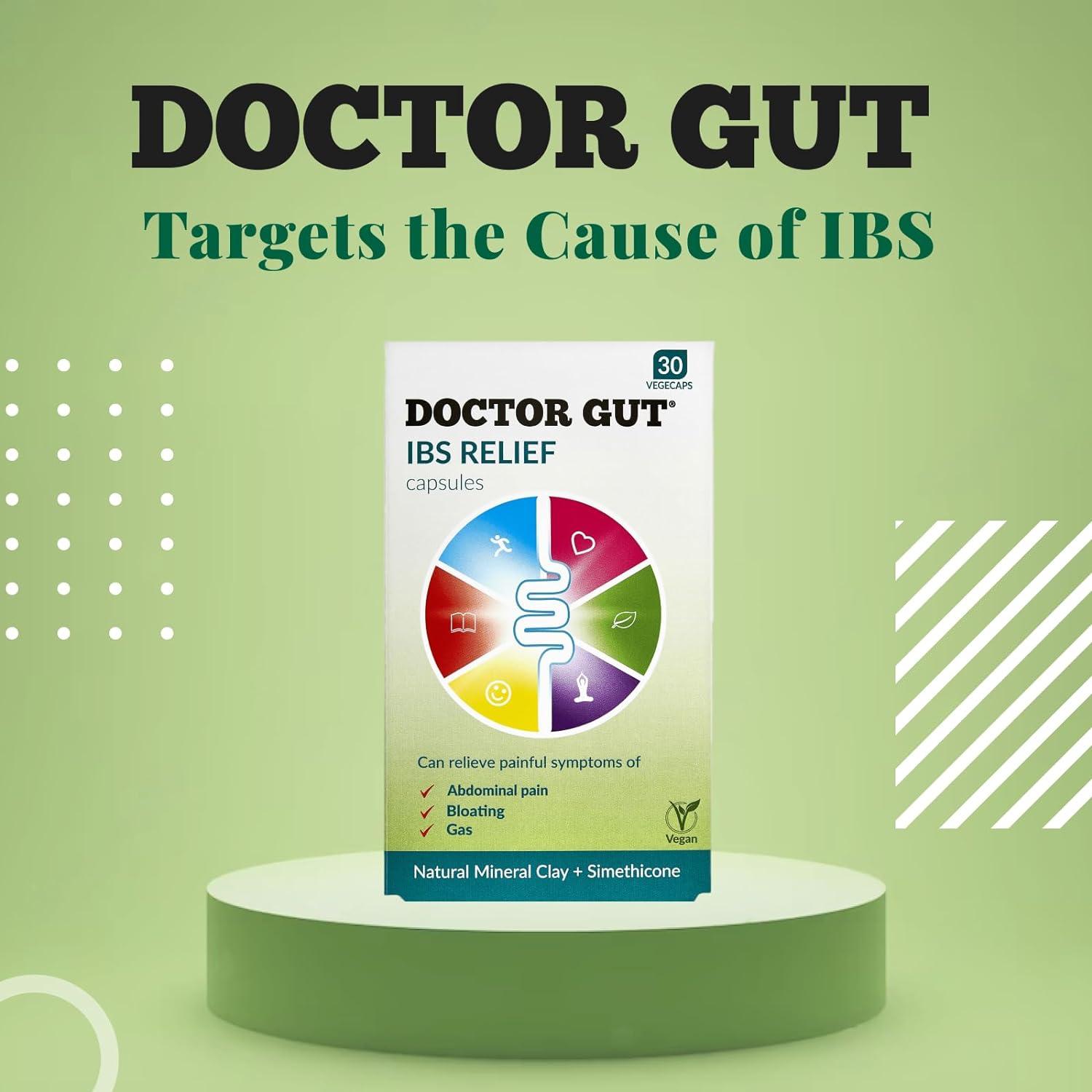 Doctor Gut IBS Relief 15 Caps - Natural Clay Formula for Effective ...