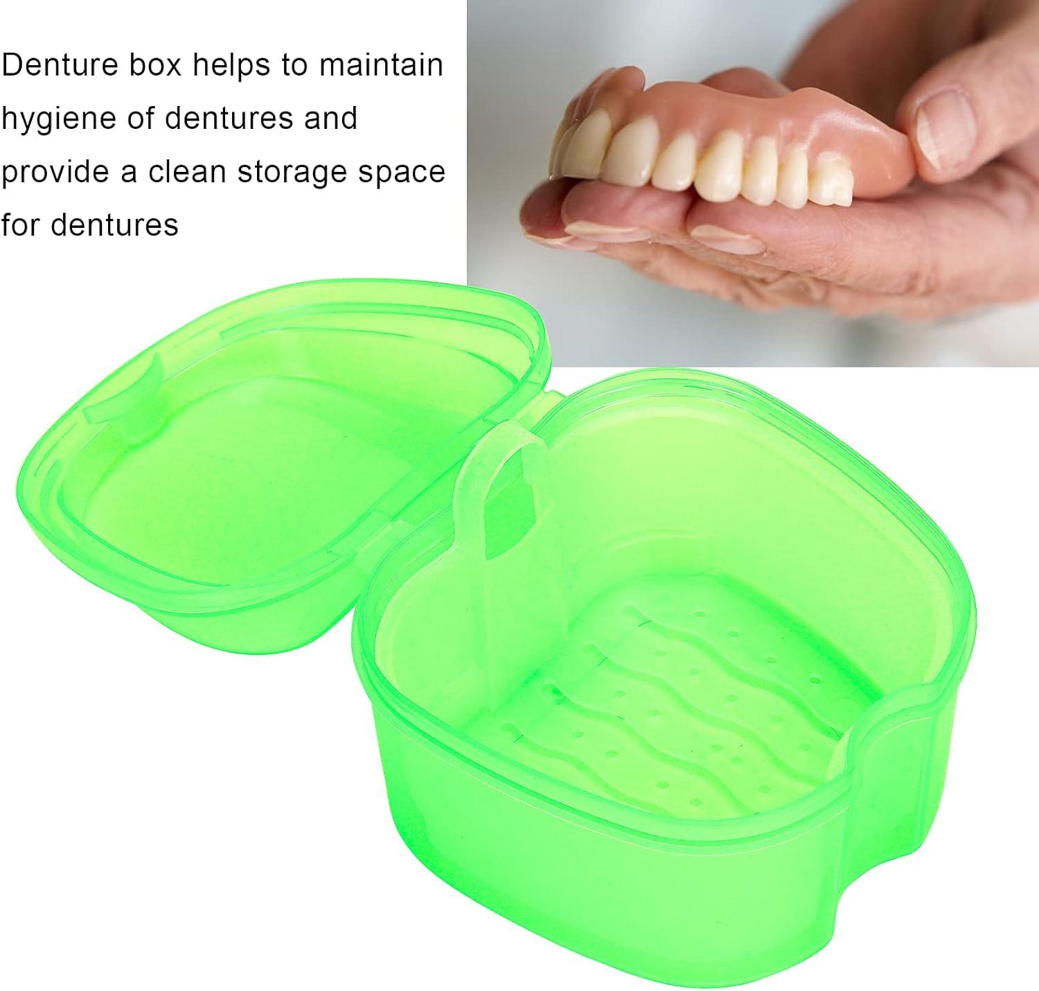 Denture Bathing Box - Soaking Container for Artificial Teeth with Sieve ...