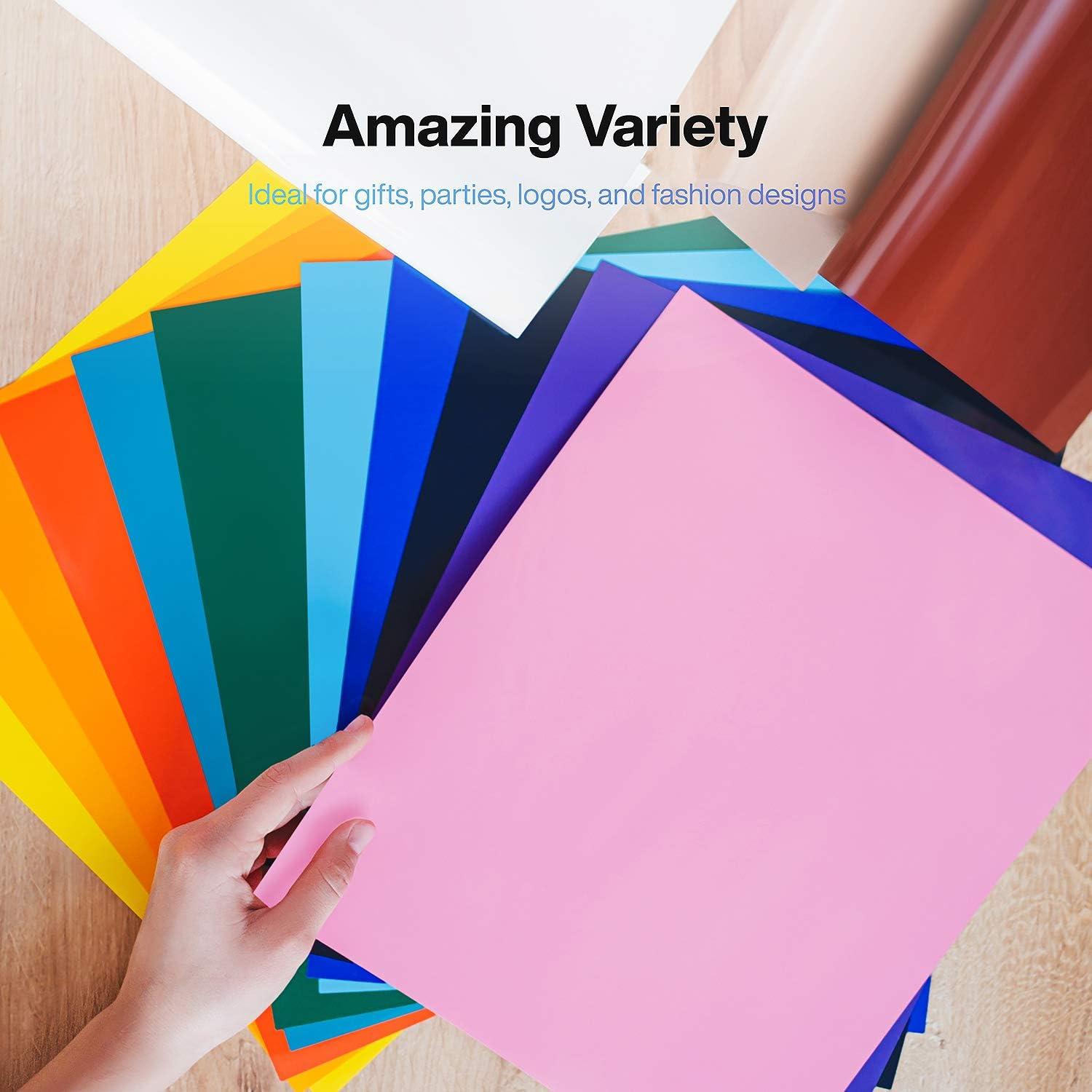 Primology Heat Transfer Vinyl: 35 Pack 12 x 10 Premium Iron On Vinyl ...