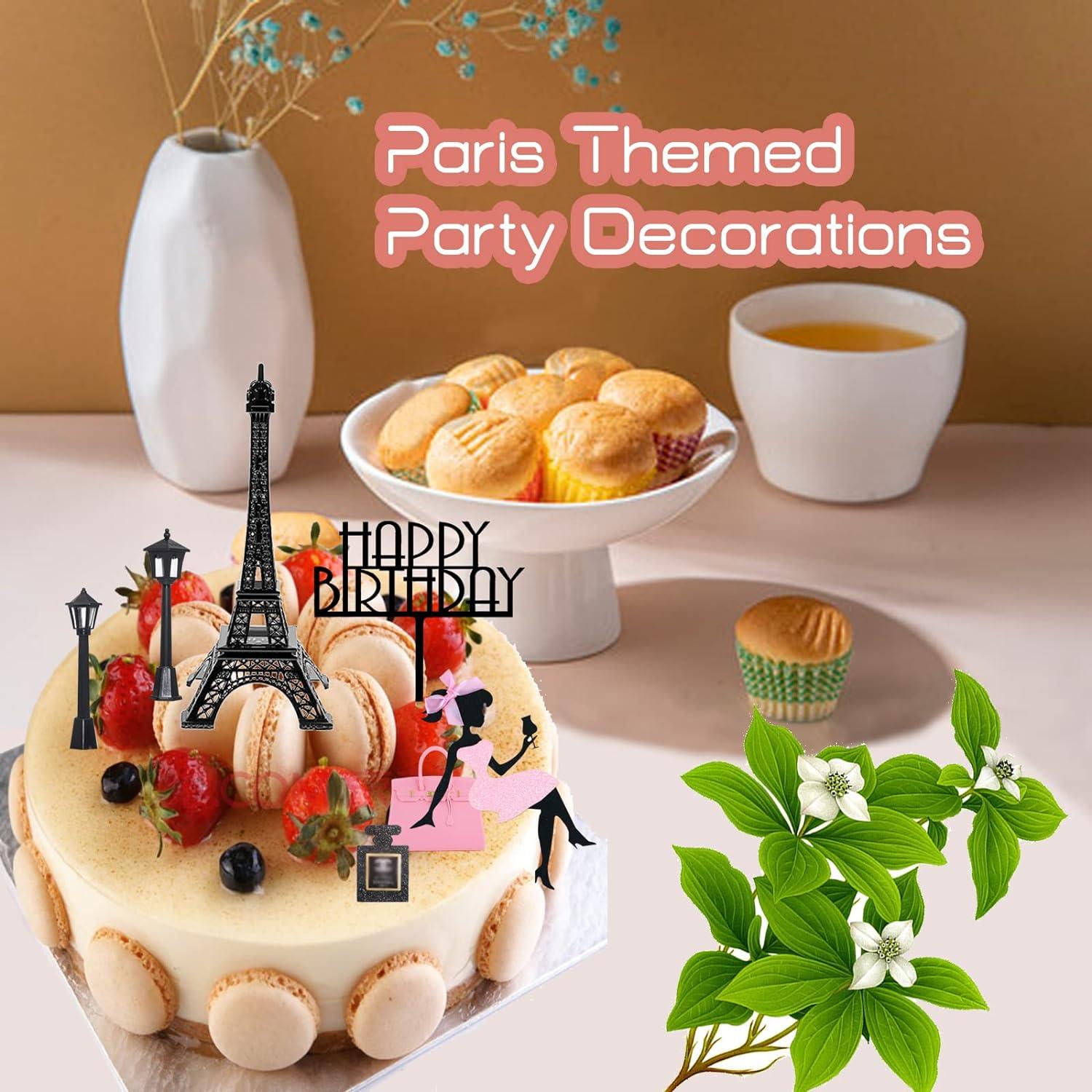 Plorbach 12pcs eiffel tower cake topper Paris Cake Topper | Buy Now ...