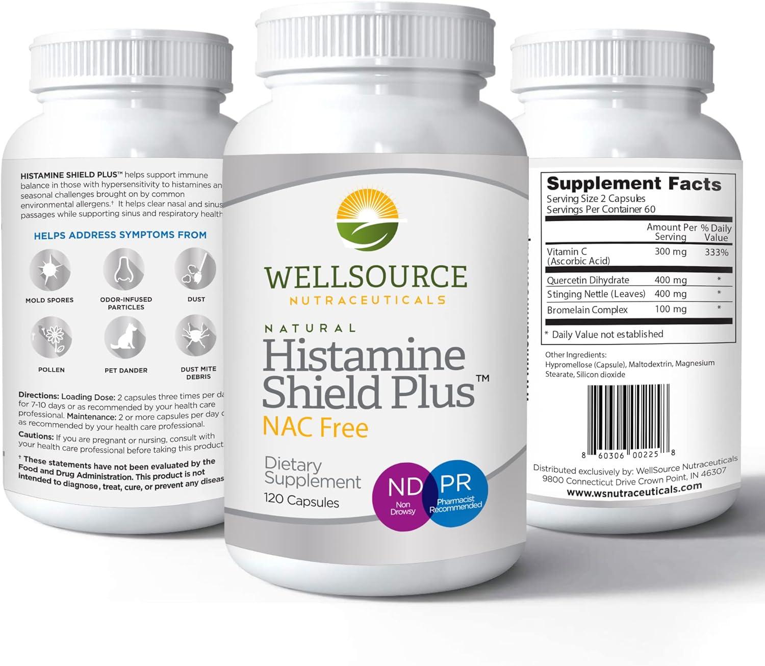 Histamine Shield Plus: All Natural Antihistamine Supplement for ...