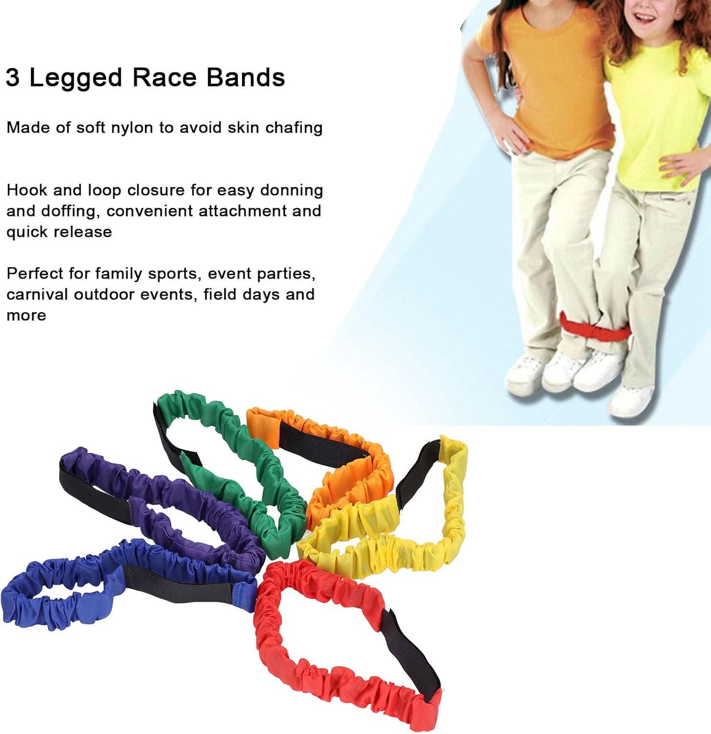 2-Person 3-Foot Racing Leg Loops - Soft Elastic Nylon Bandage for ...