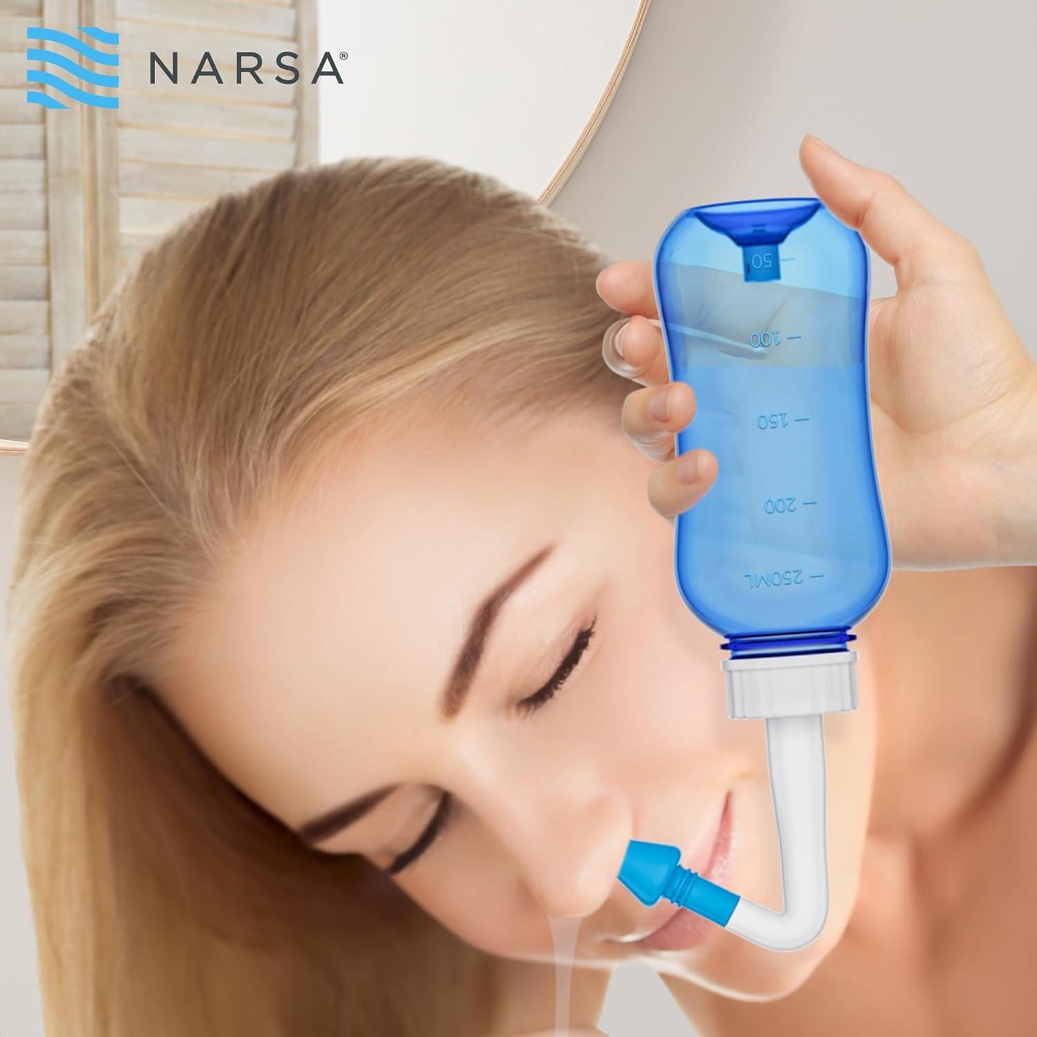 Nasal Shower Set Narsa | 30x Nose Rinsing Salt | 3 Attachments for ...