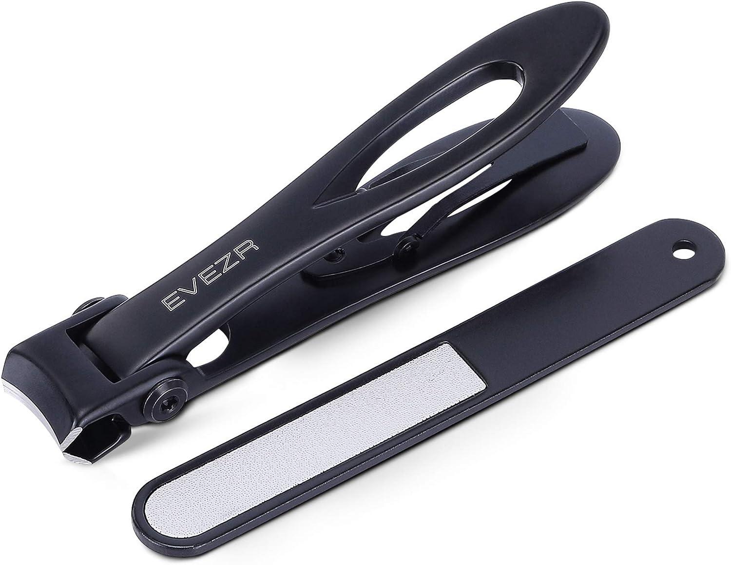 Evezr Heavy Duty Wide Jaw Nail Clippers for Thick Toenails | Stainless ...